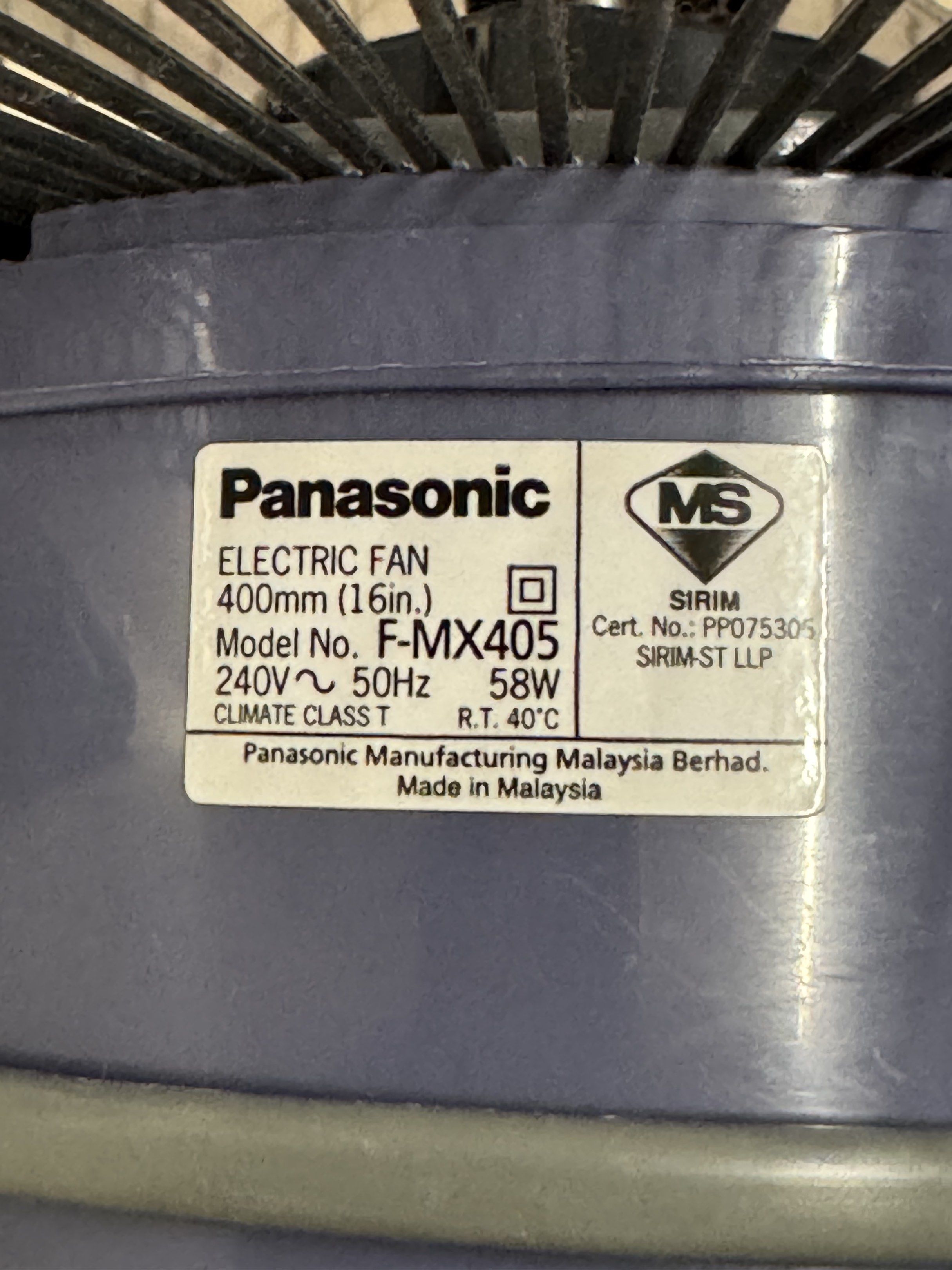 Panasonic Stand Fan 16 inch, Furniture & Home Living, Lighting & Fans ...