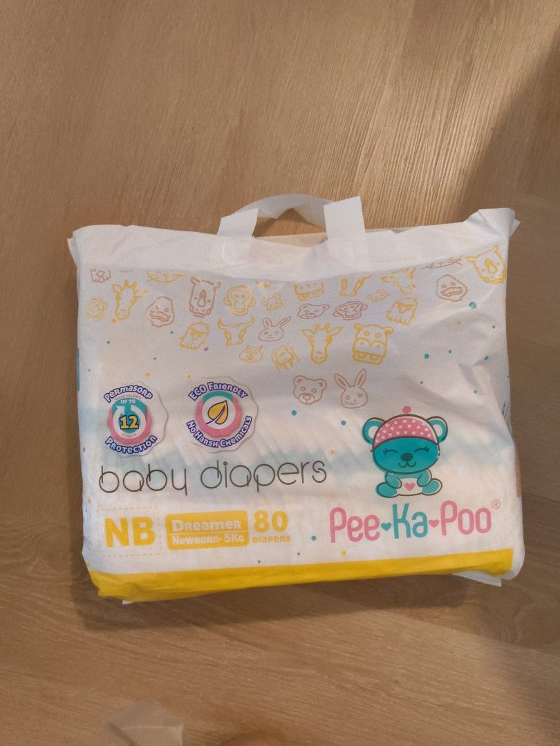 Peekapoo Tape Diapers (Newborn), Babies & Kids, Bathing & Changing ...