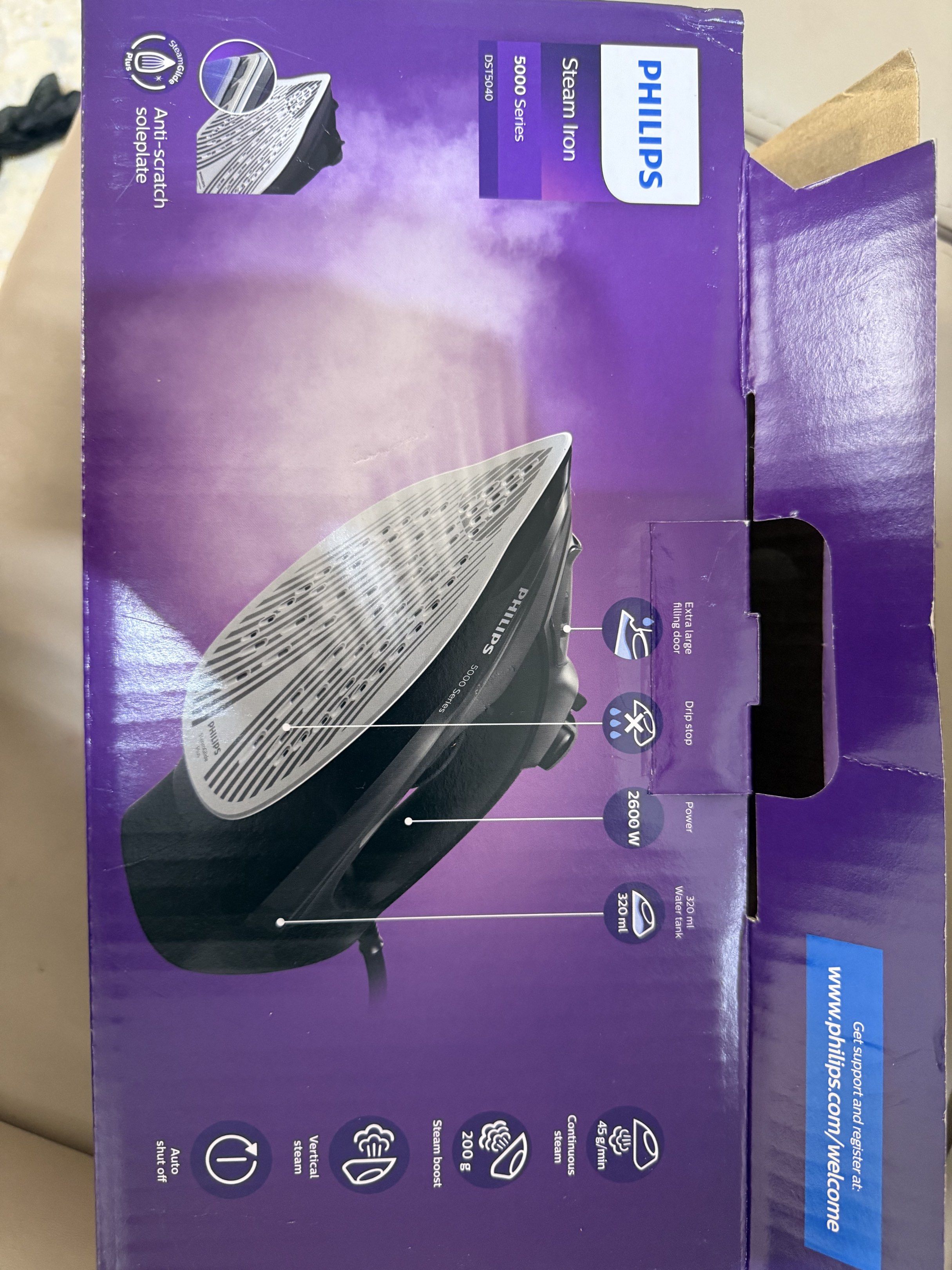 Philips 5000 Series Steam Iron - 2600W, TV & Home Appliances, Irons ...