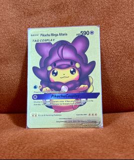Pikachu Mega Ampharos Tag Cosplay Card, Hobbies & Toys, Toys & Games on ...