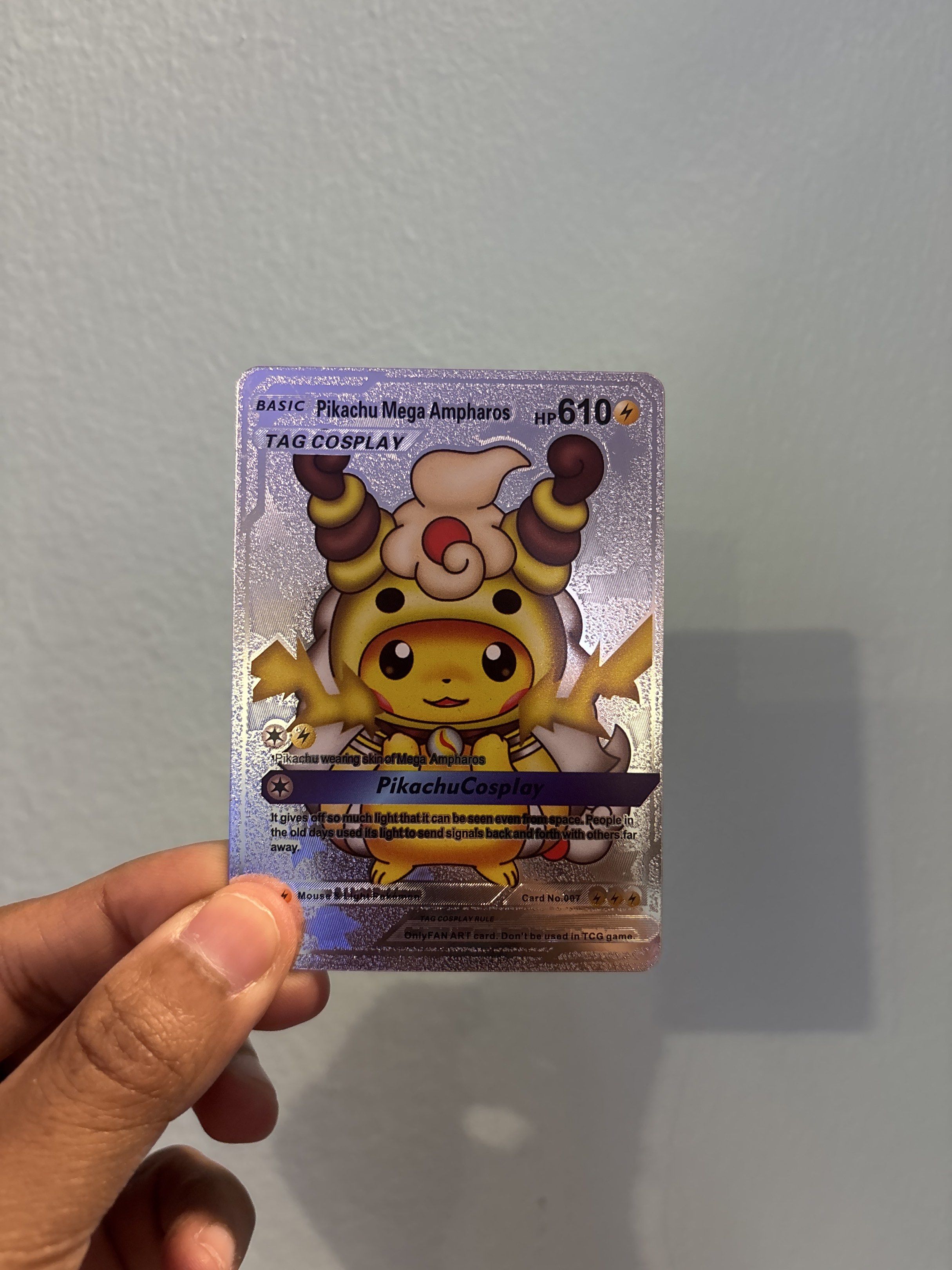 Pikachu Mega Ampharos Tag Cosplay Card, Hobbies & Toys, Toys & Games on ...