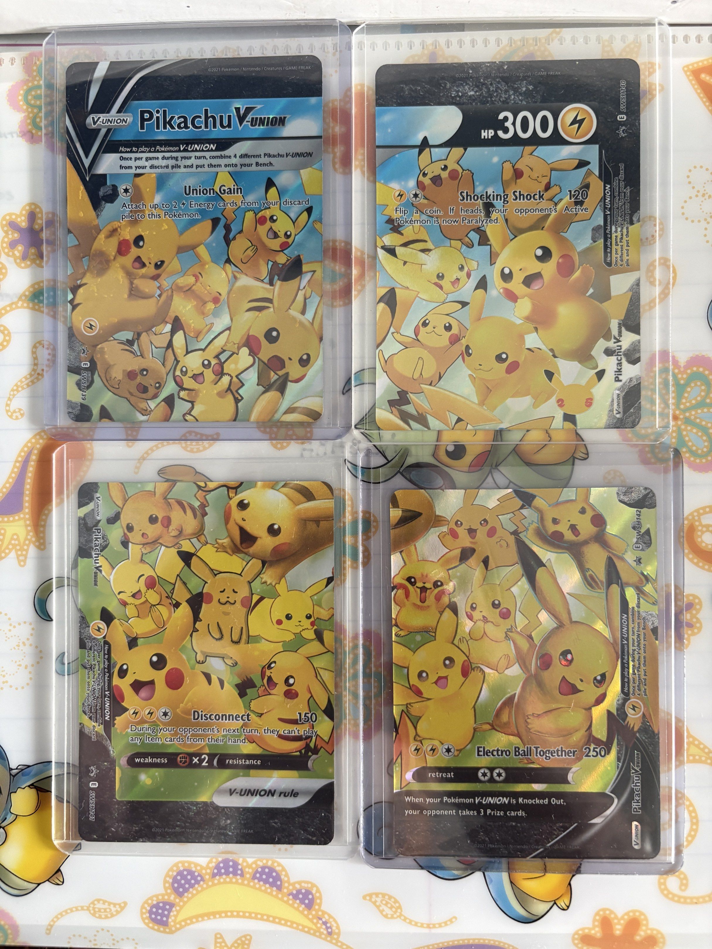 Pikachu V-UNION Pokemon Card Set, Hobbies & Toys, Toys & Games on Carousell