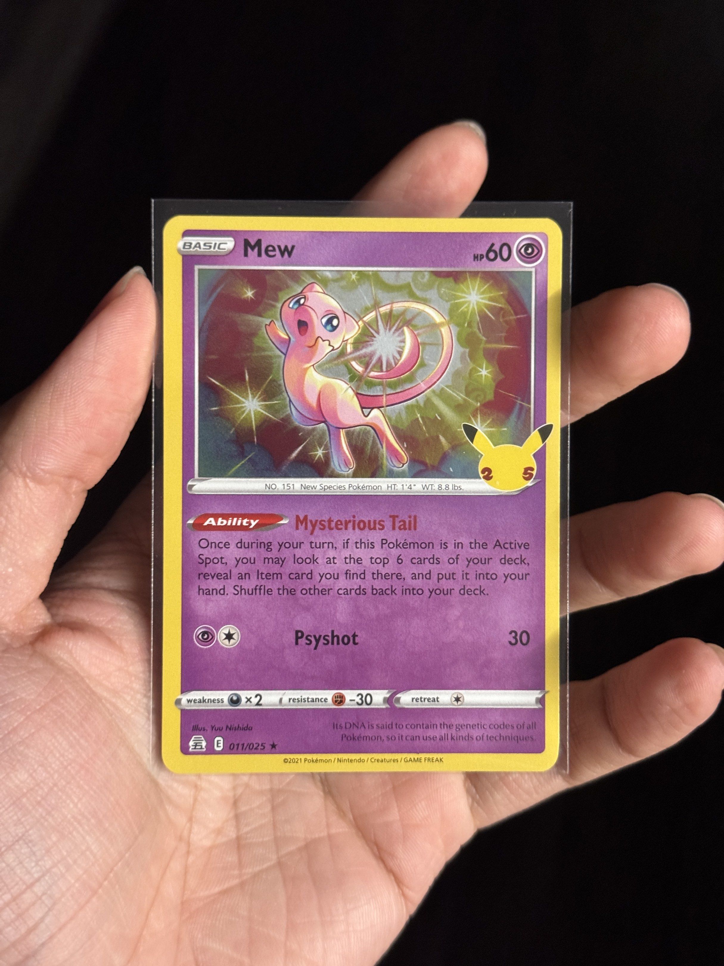 Pokemon 25th Anniversary Mew #11 Card, Hobbies & Toys, Toys & Games on ...