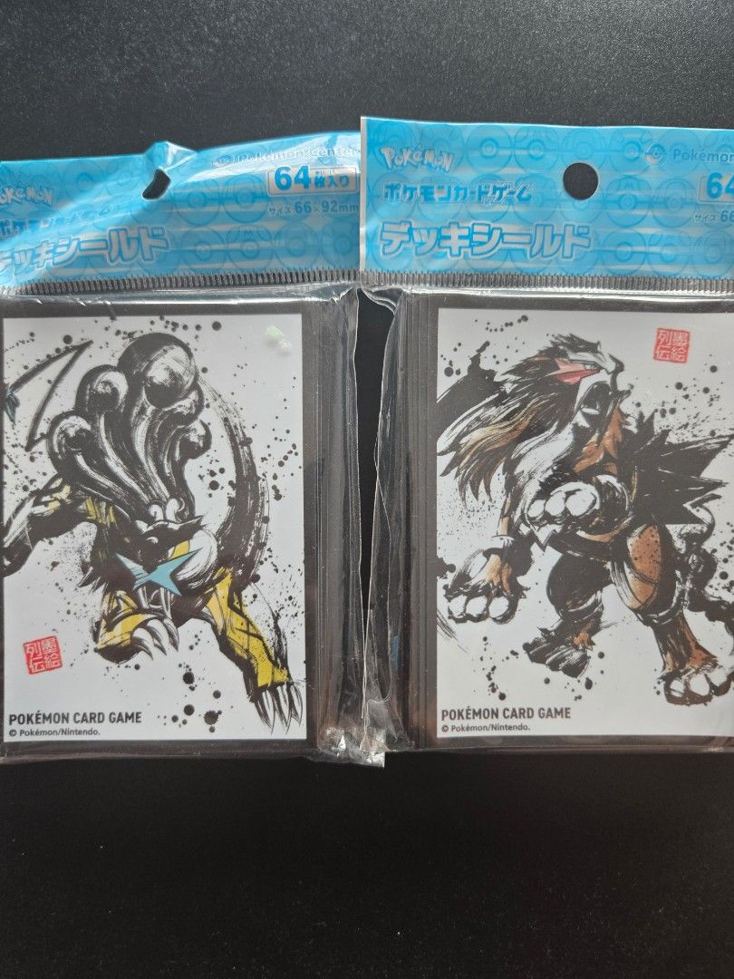 Pokemon Card Game entei and raikou art sleeve, Hobbies & Toys, Toys ...