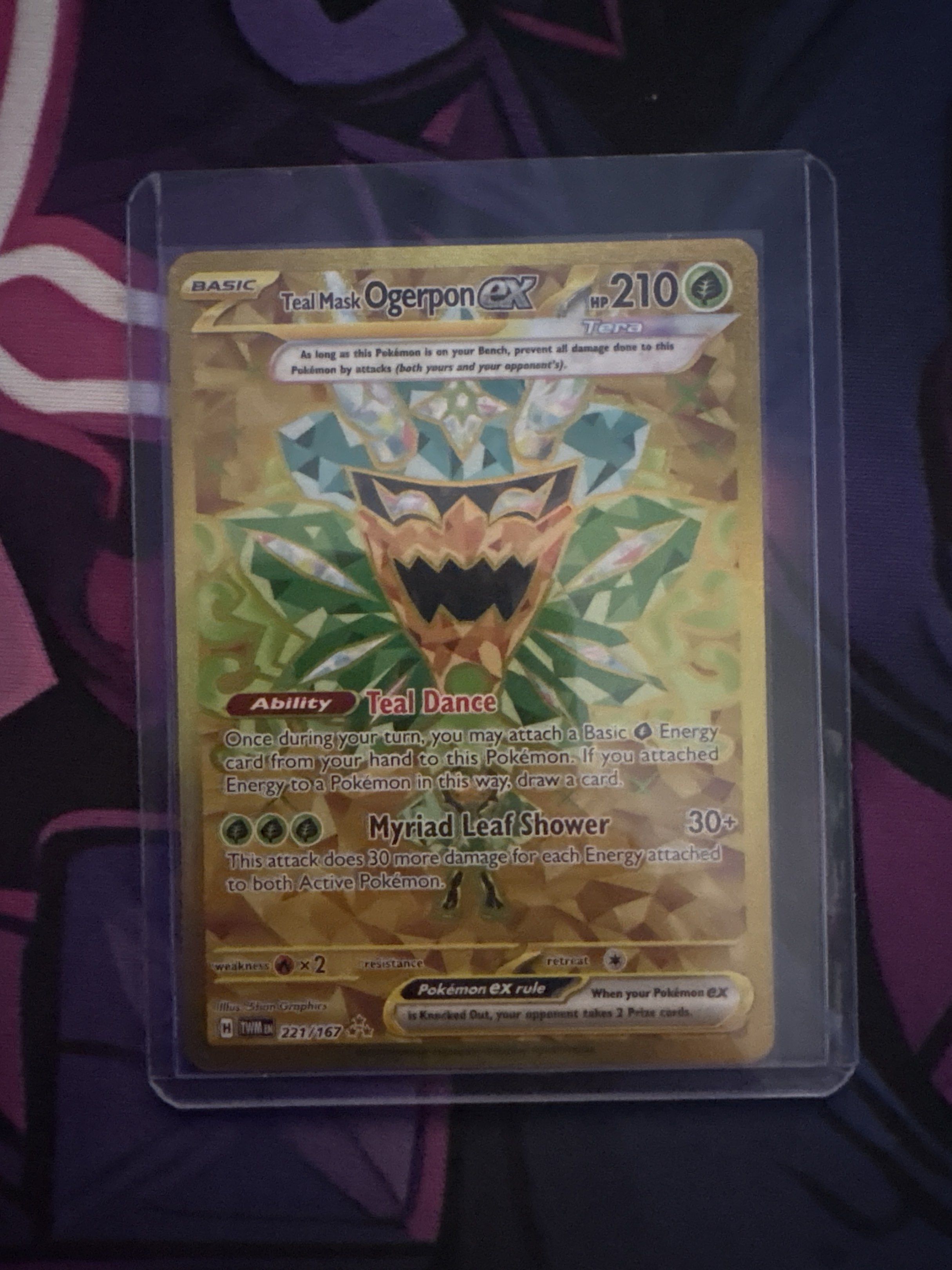 Pokemon Teal Mask Ogerpon EX Gold Card, Hobbies & Toys, Toys & Games on ...