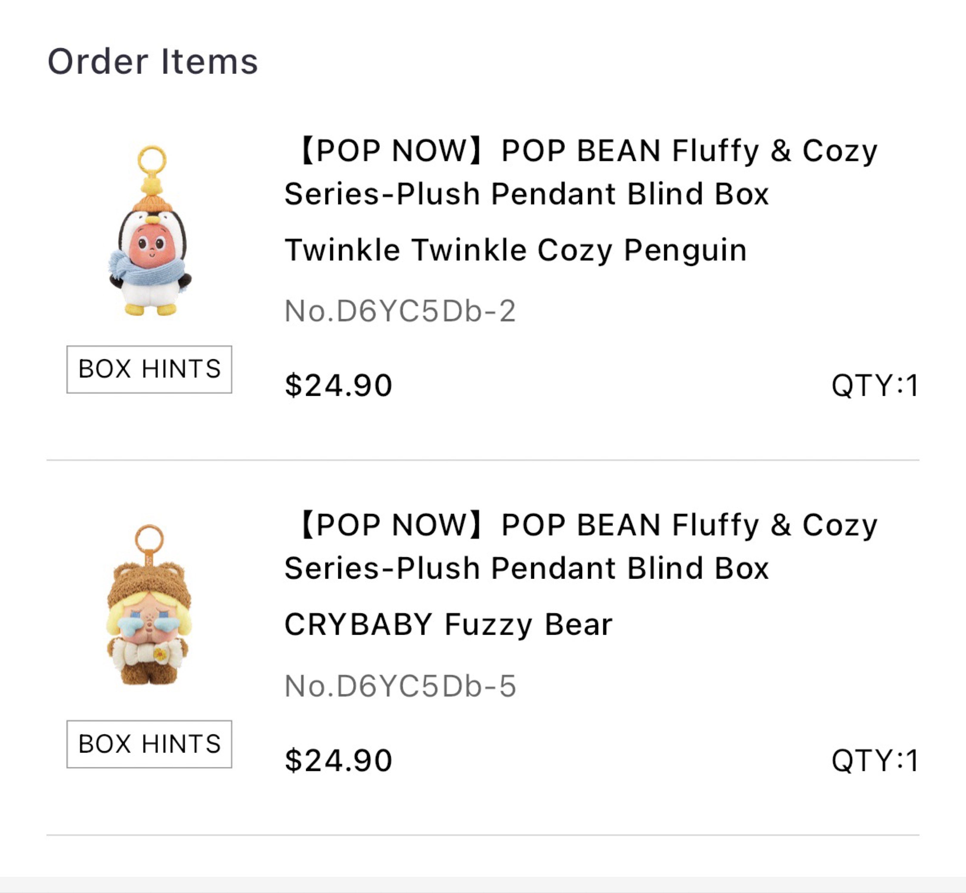 POP Bean Fuzzy Bear Plush Pendant Blind Box, Hobbies & Toys, Toys ...