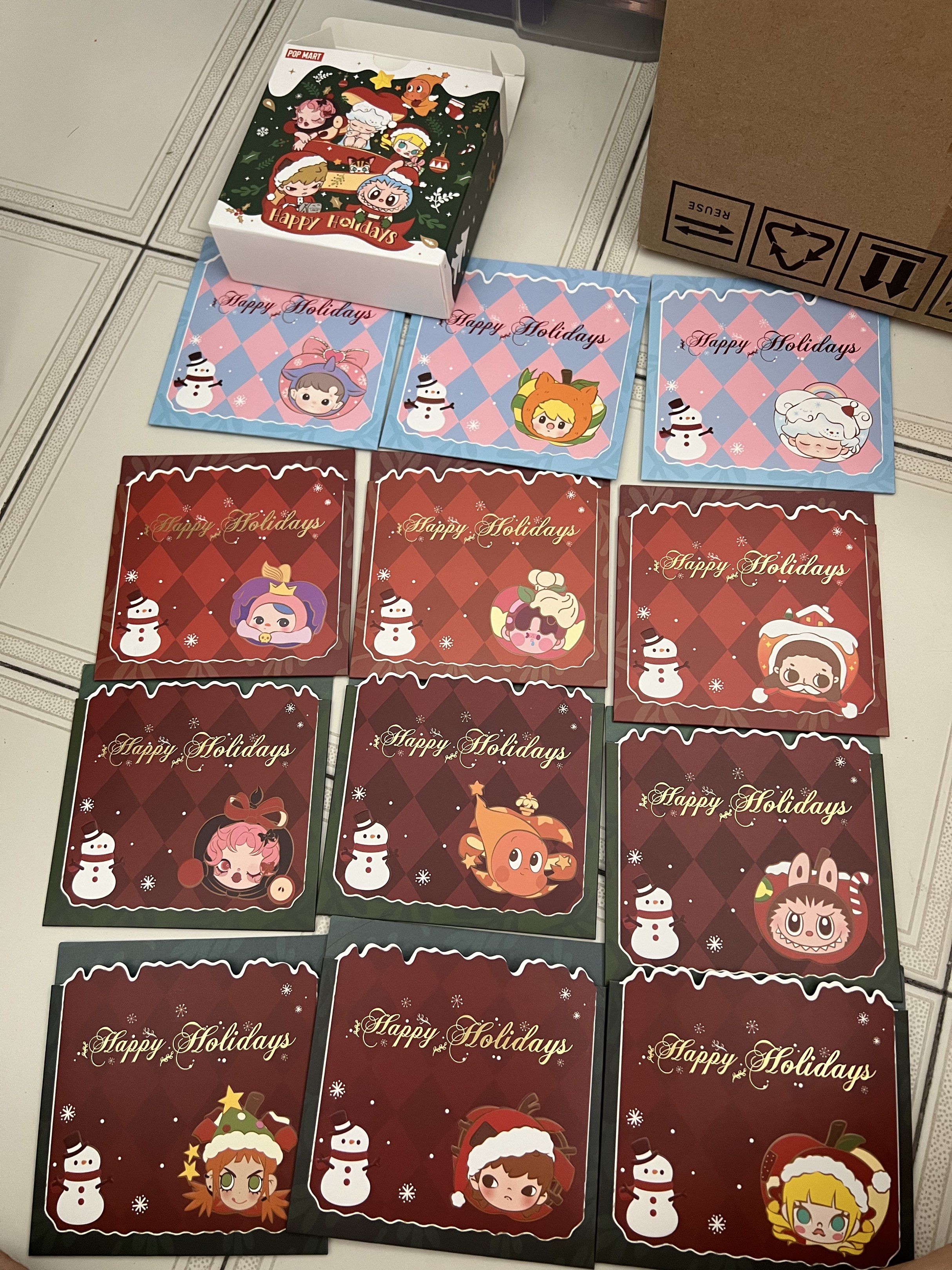 Pop Mart Happy Holidays Cards, Hobbies & Toys, Toys & Games on Carousell
