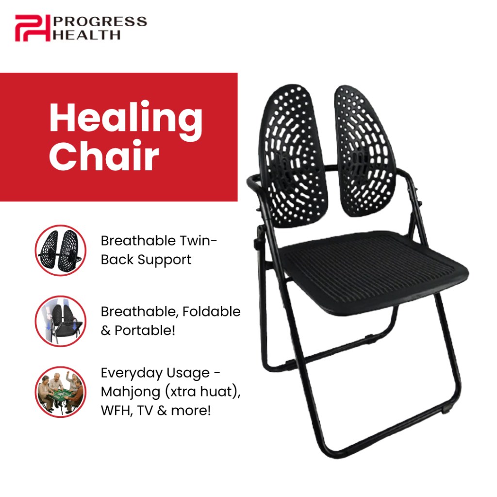 Progress Health Healing Chair / Foldable Chair / Dual Back / Spine ...