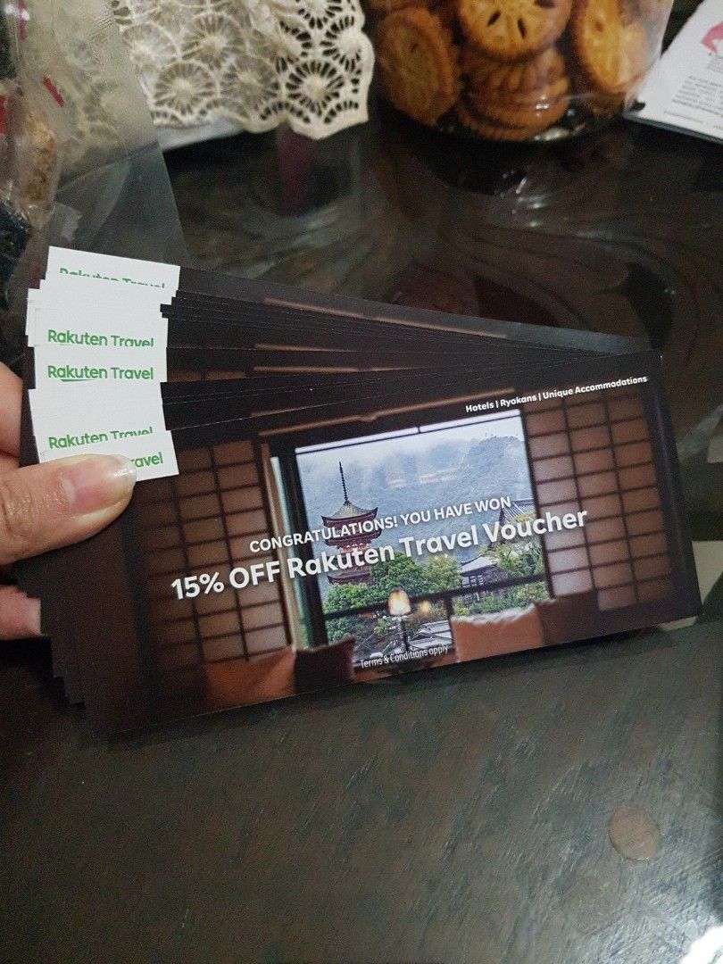 Rakuten Travel Vouchers, Tickets & Vouchers, Vouchers on Carousell