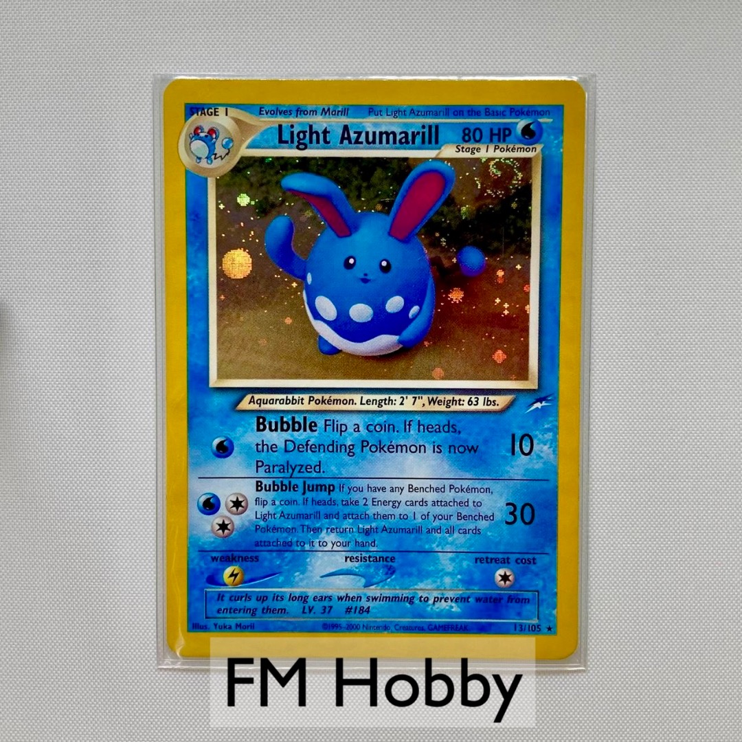 RARE WOTC Pokemon Neo Destiny - Light Azumarill (#13), Hobbies & Toys ...