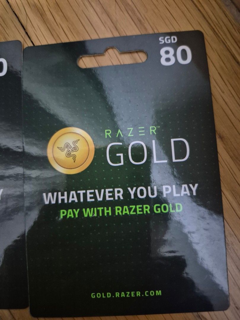 Razer Gold Gift Cards - $10, $50, $80, Video Gaming, Gaming Accessories ...