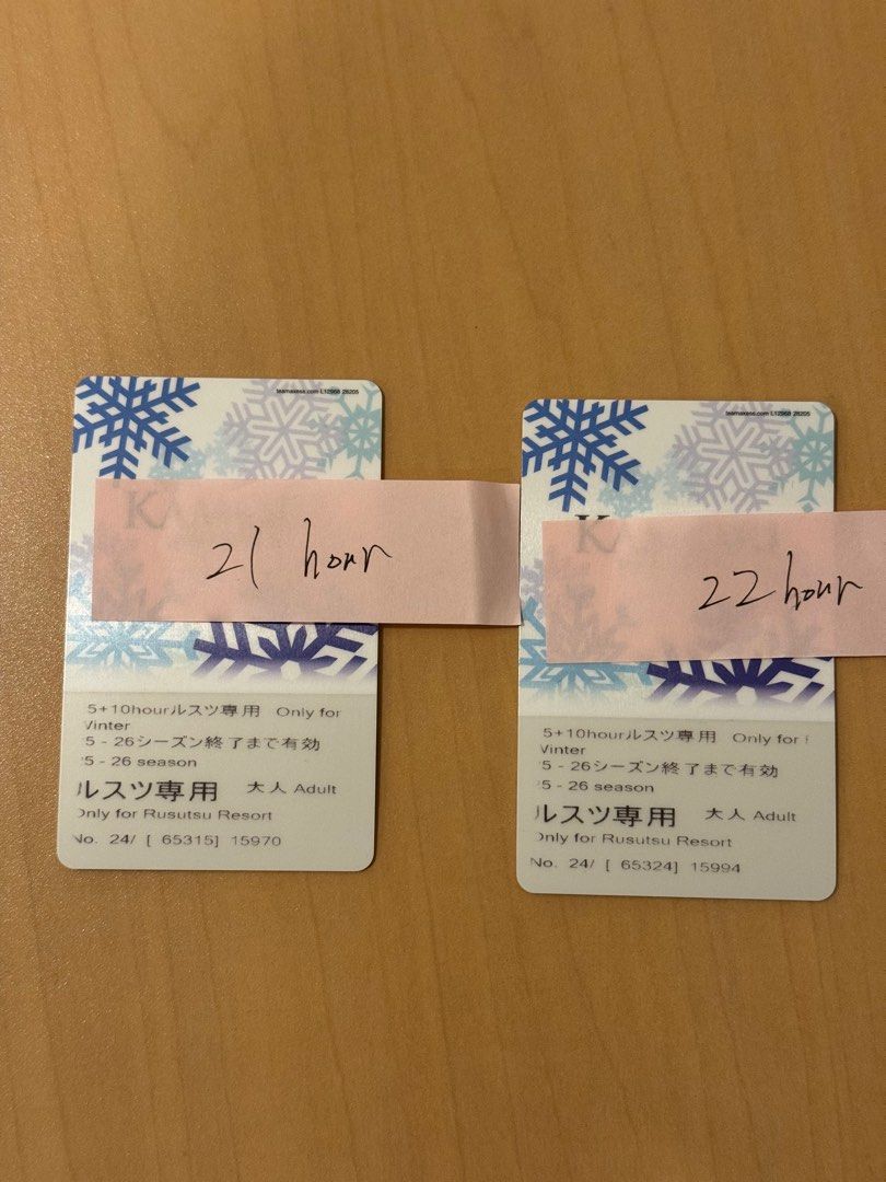 Rusutsu Resort Ski Lift Tickets - 21 & 22 Hour, 門票＆禮券, 活動門票 - Carousell