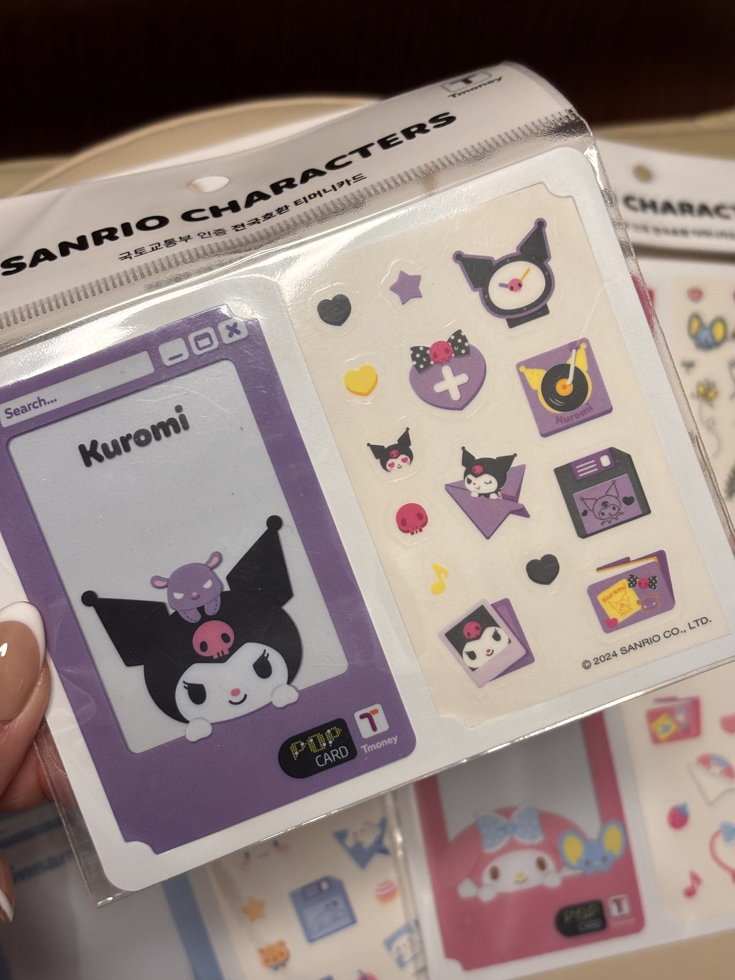 Sanrio 角色韓國 T-money 卡 Hello Kitty/ My Melody / Kuromi/ Cinnamoroll, 門票 ...