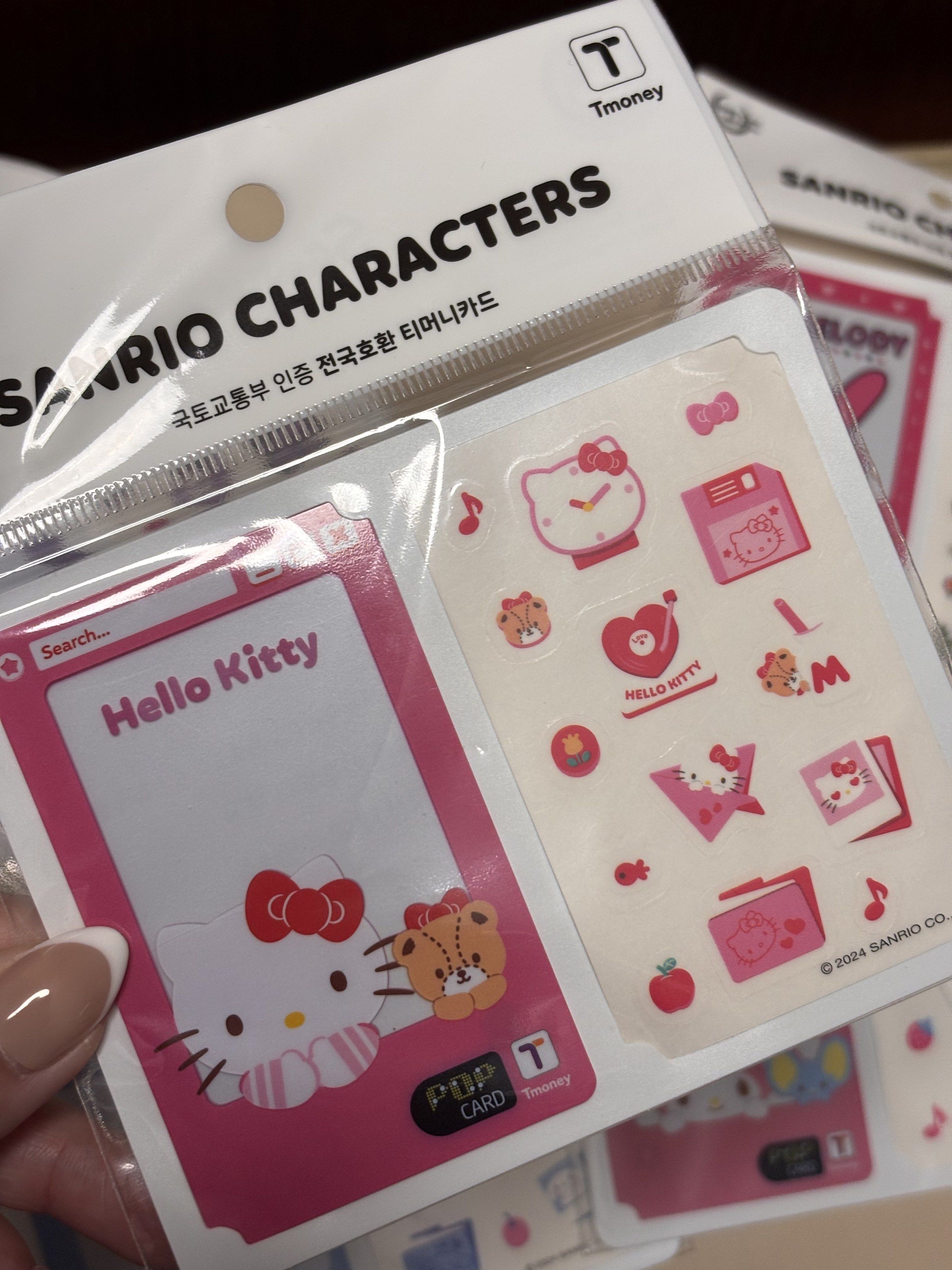 Sanrio 角色韓國 T-money 卡 Hello Kitty/ My Melody / Kuromi/ Cinnamoroll, 門票 ...