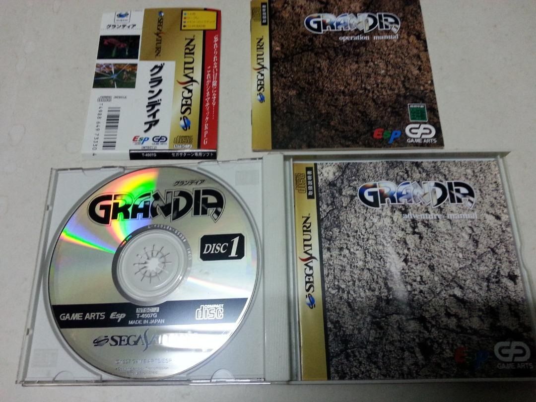 SEGA SATURN 世嘉 SS 土星 CD game GRANDIA (RPG) 有邊紙, 電子遊戲, 電子遊戲, 其他 - Carousell
