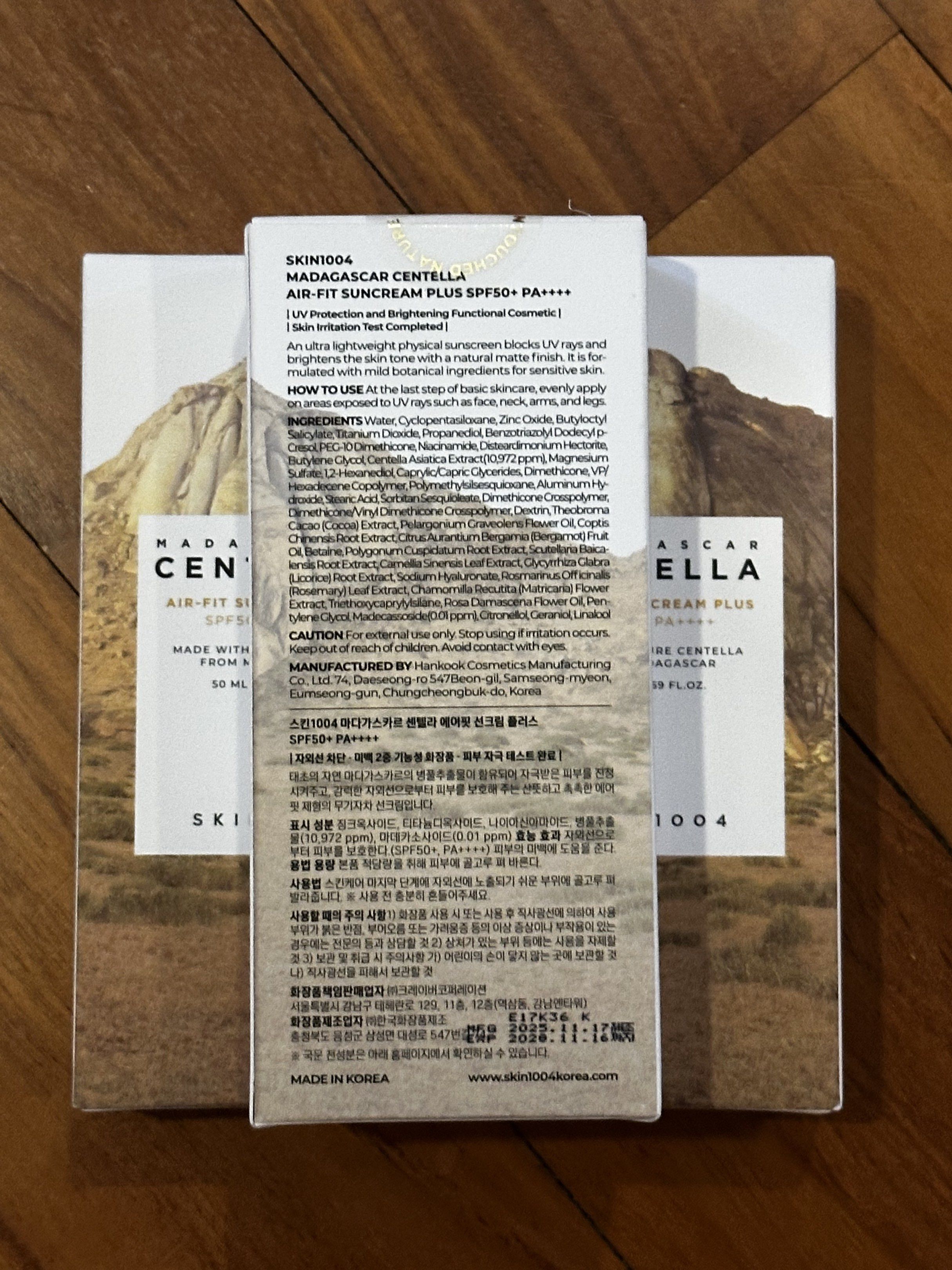 Skin1004 Madagascar Centella Air-Fit Suncream Plus SPF50+ PA++++ 50ml ...