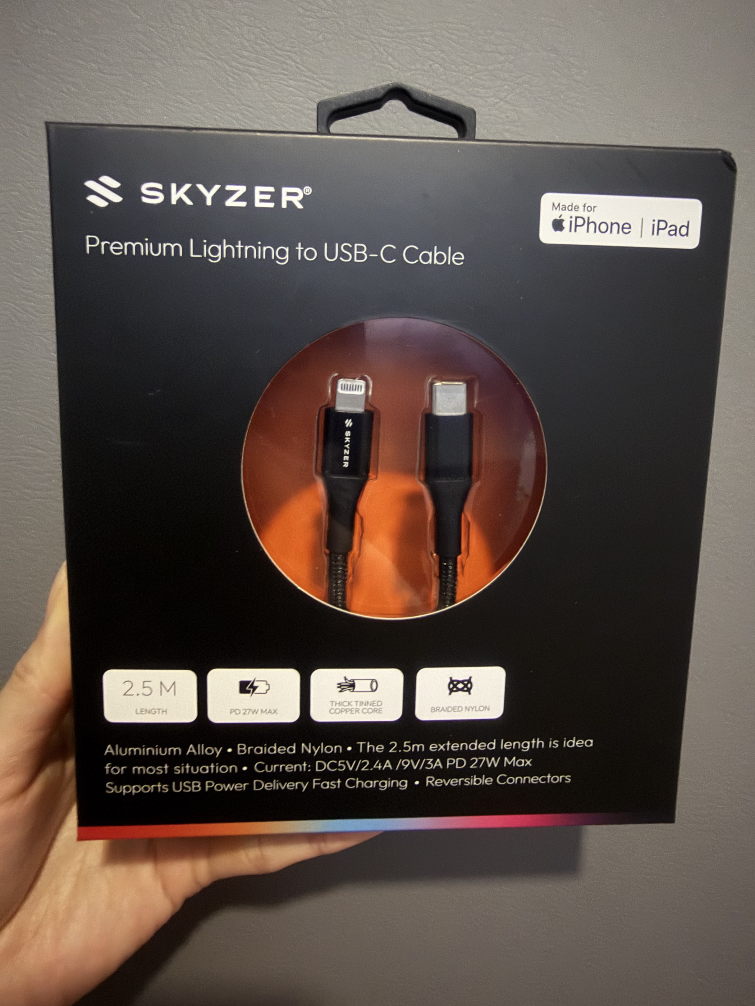 Skyzer Premium Lightning to USB-C Cable, Mobile Phones & Gadgets ...