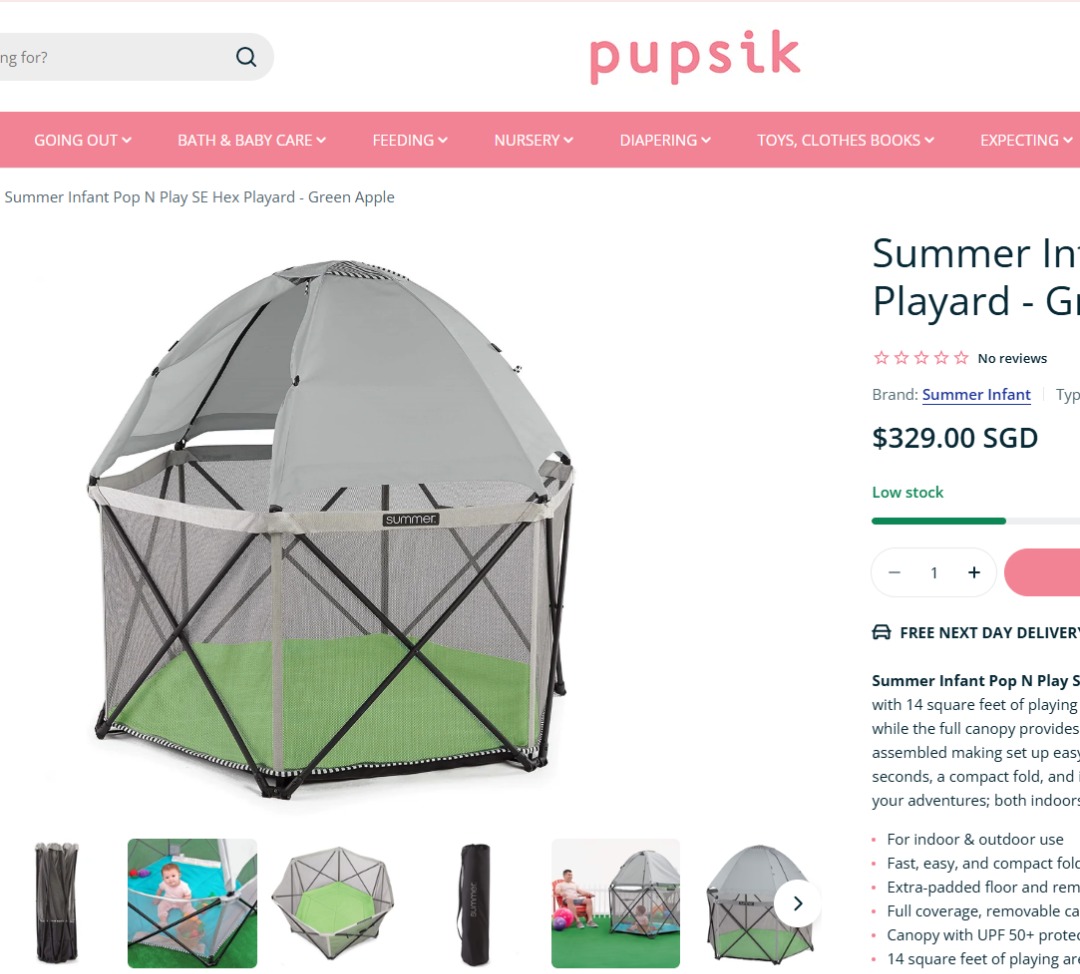 Summer baby playmat baby play gym Pop N Play SE Hex Playard - Green ...
