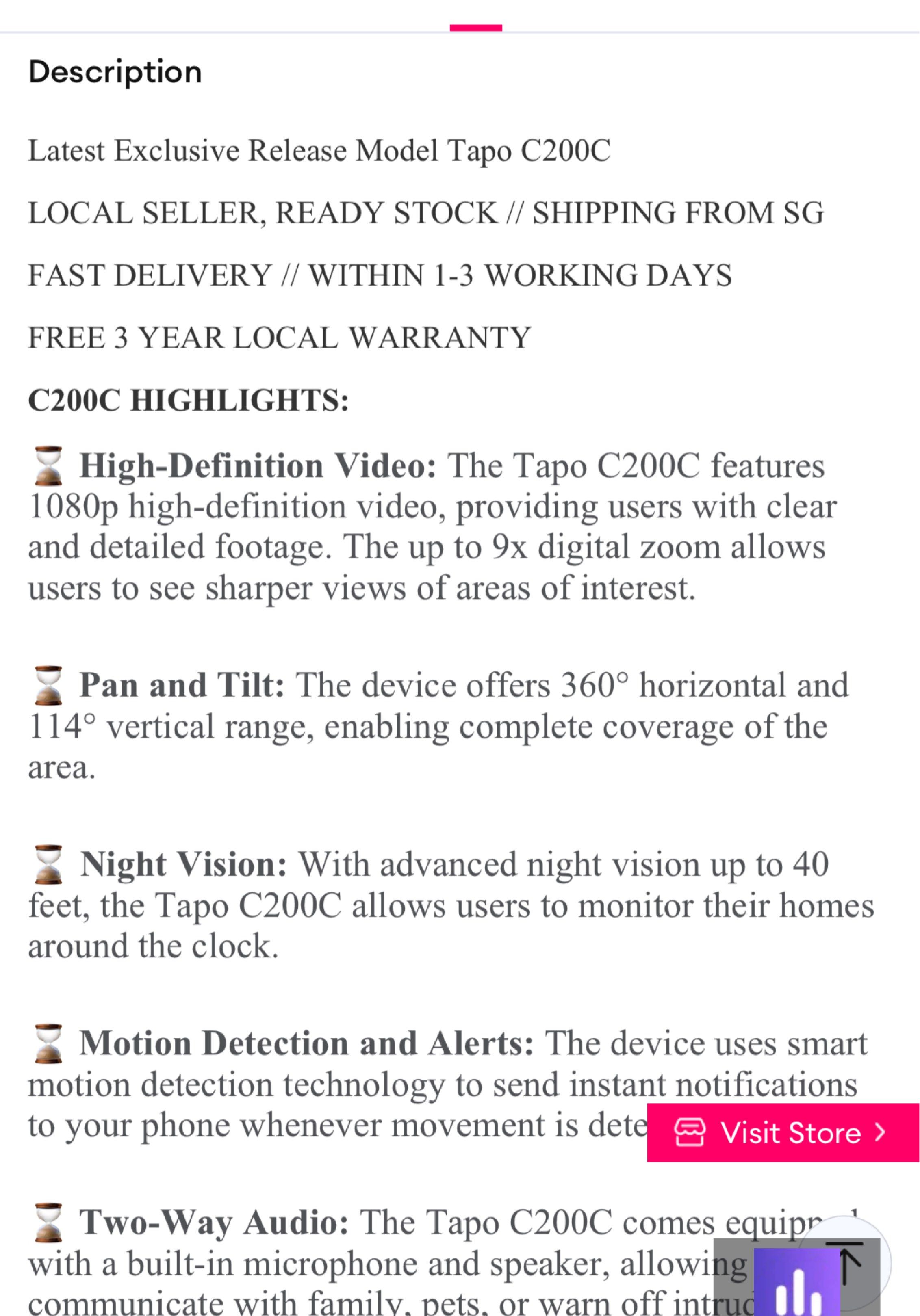 Tapo C200C Home Security CCTV Camera, Furniture & Home Living, Security ...