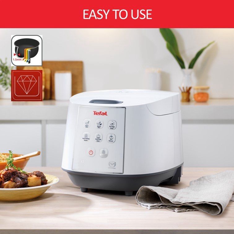 Tefal 1.8L 10 cups Easy Rice Spherical Pot Rice Cooker, TV & Home ...