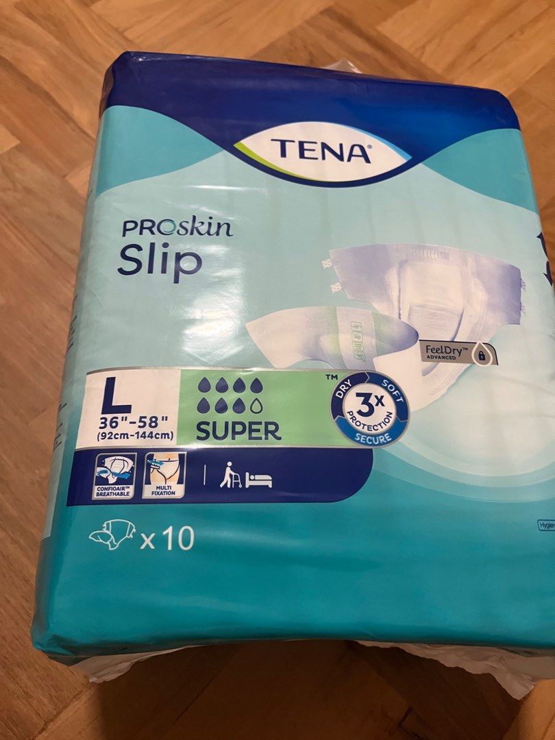 TENA ProSkin Slip Adult Diapers - Size L, Health & Nutrition, Assistive ...