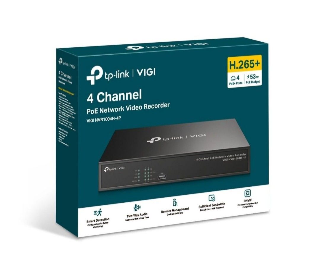 TP-Link VIGI 4-Channel PoE Network Video Recorder, Computers & Tech ...