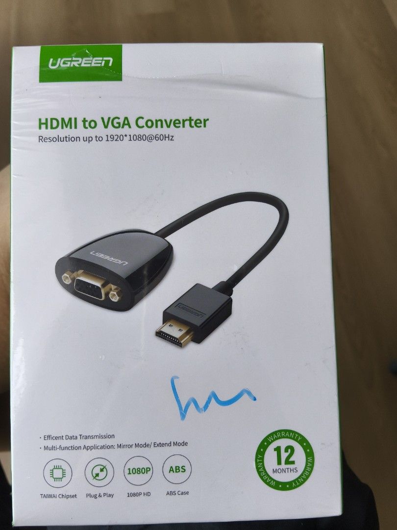 Ugreen HDMI to VGA Converter, Computers & Tech, Parts & Accessories ...