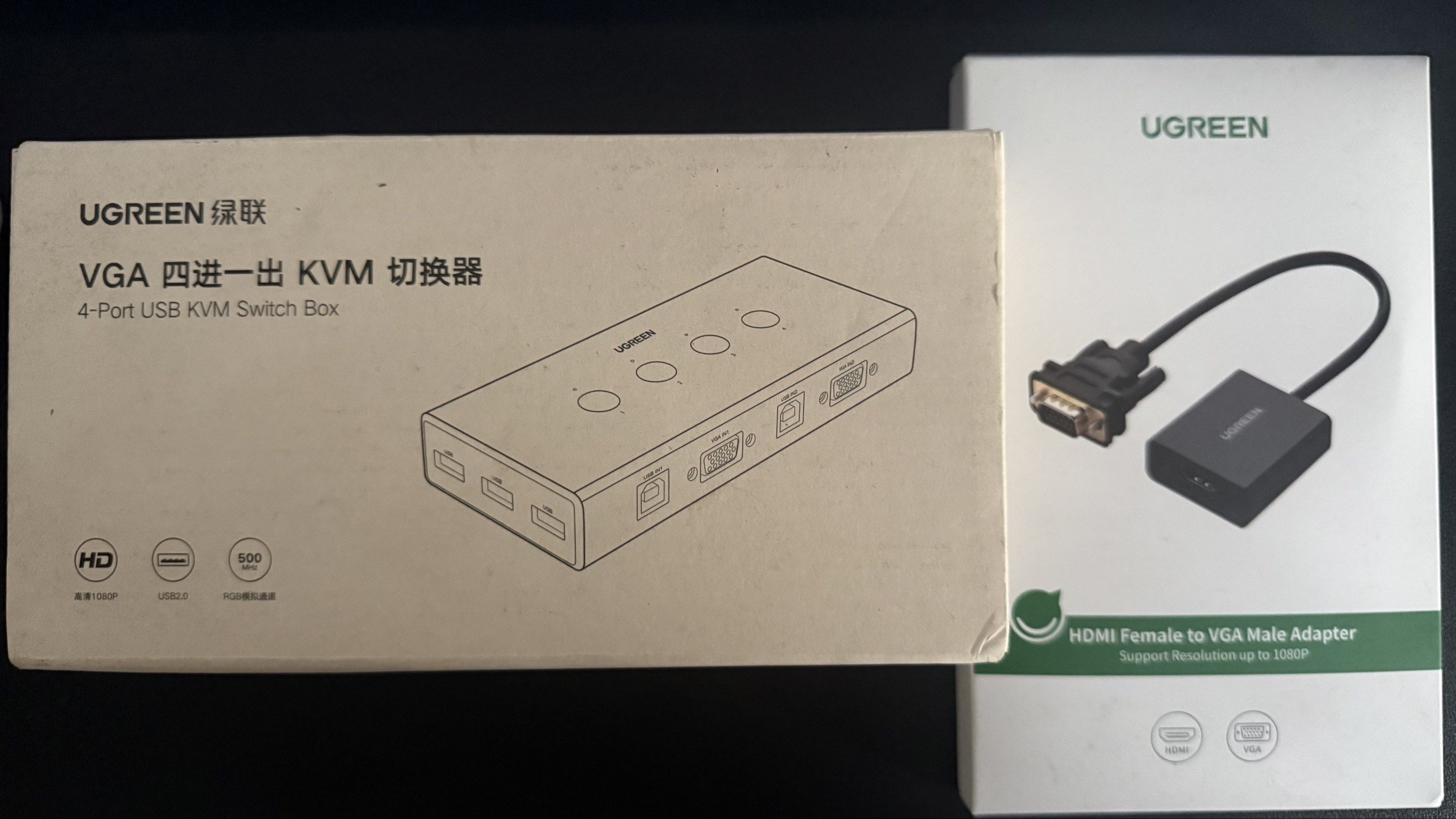 UGREEN VGA KVM Switch Box & HDMI to VGA Adapter, Computers & Tech ...