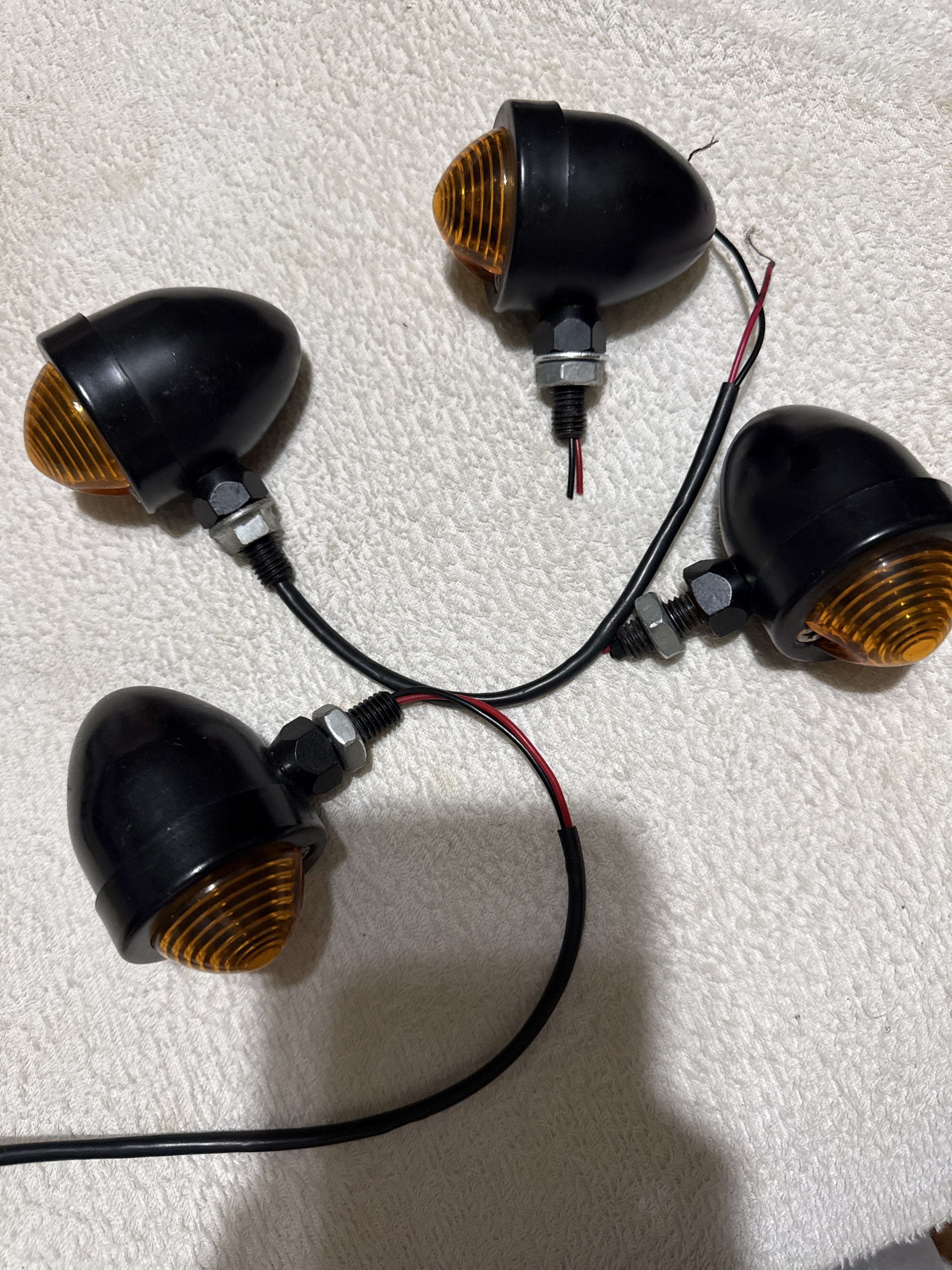 Vintage Motorcycle Turn Signals - Black, Motorcycles, Motorcycle ...