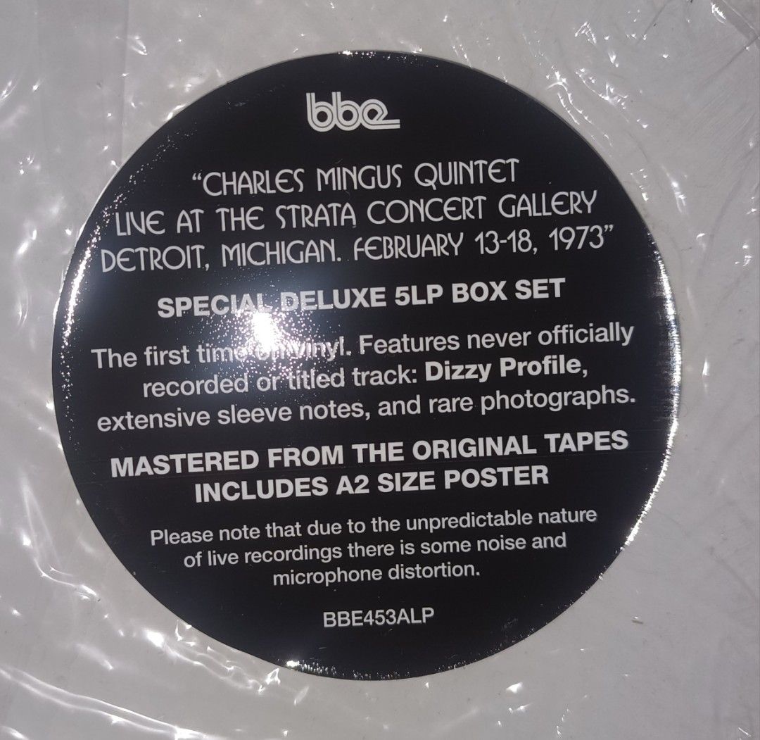 Vinyl 5xLP Box Set: Mingus – Jazz In Detroit / Strata Concert Gallery ...