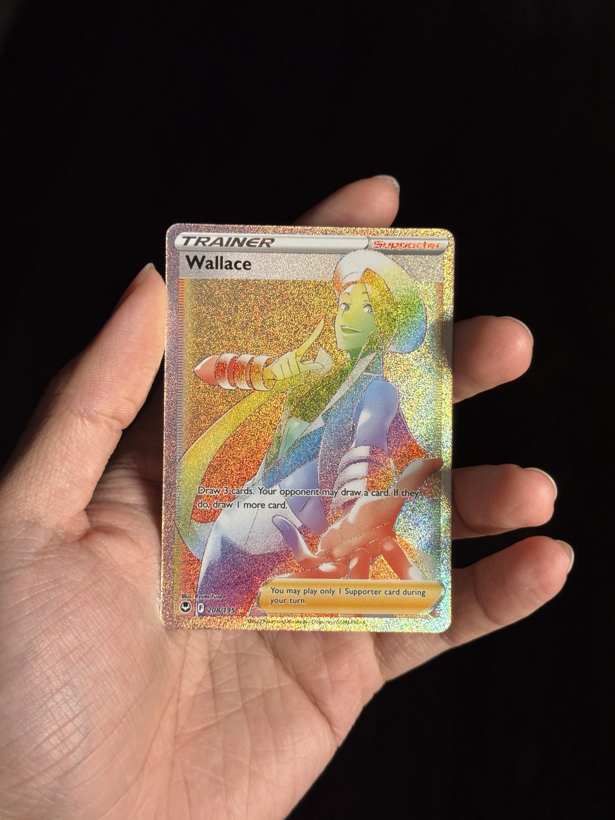 Wallace #208 Rainbow Rare Pokemon Trainer Card, Hobbies & Toys, Toys ...