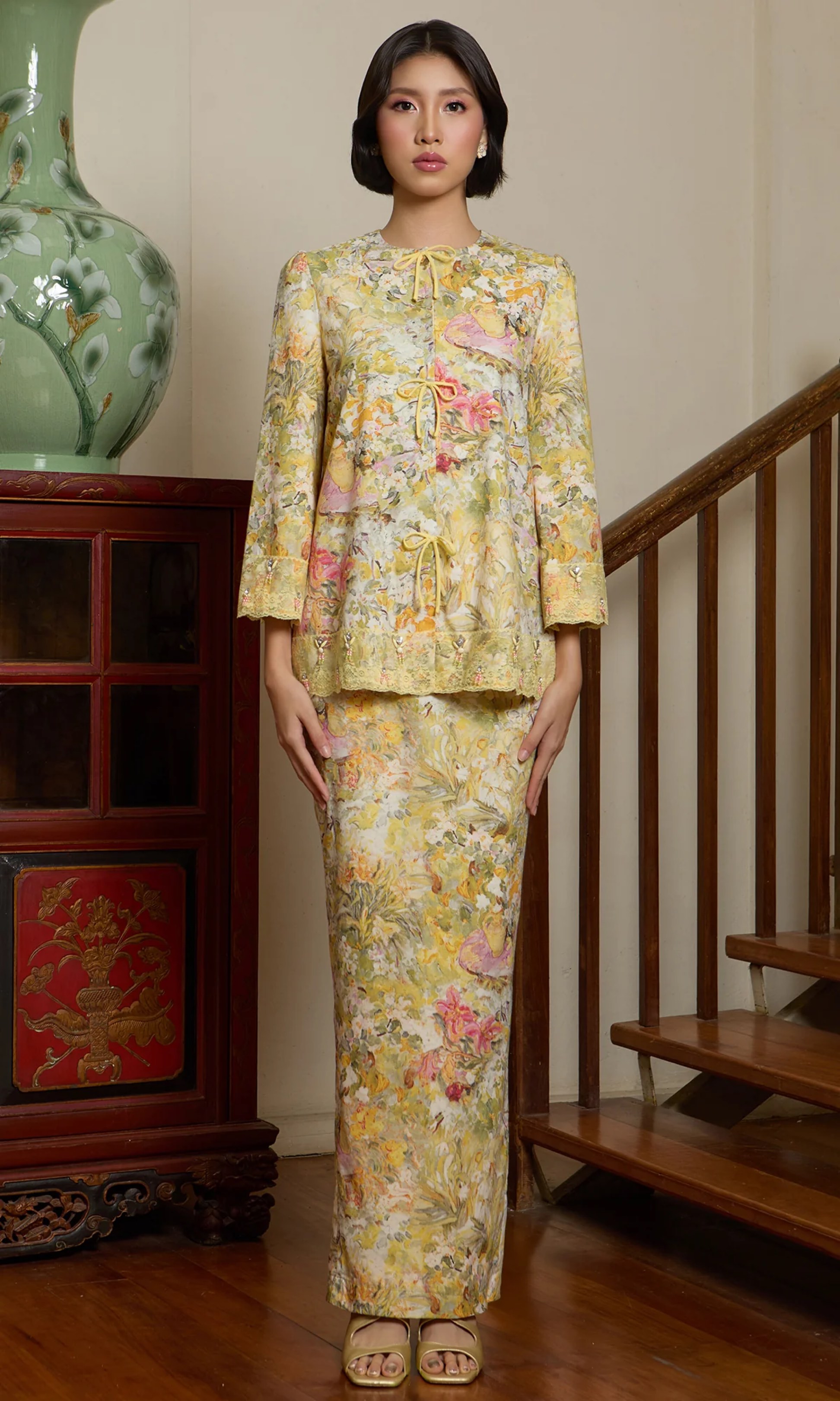 Wanzar 2026 Kemala Kurung - Yellow Marigold, Women's Fashion, Muslimah ...