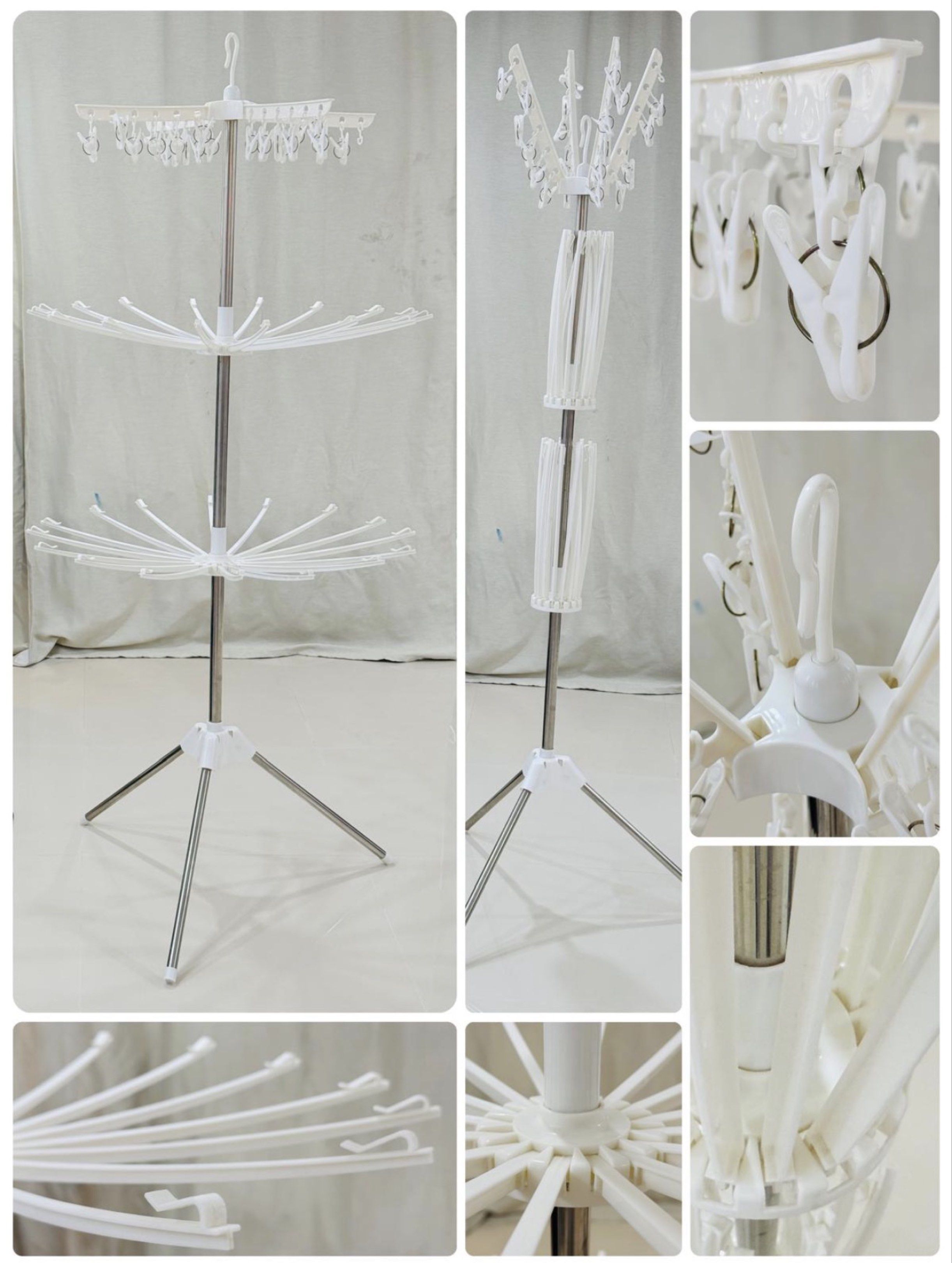 White Multi-Tier Clothes Drying Rack, Furniture & Home Living, Home ...