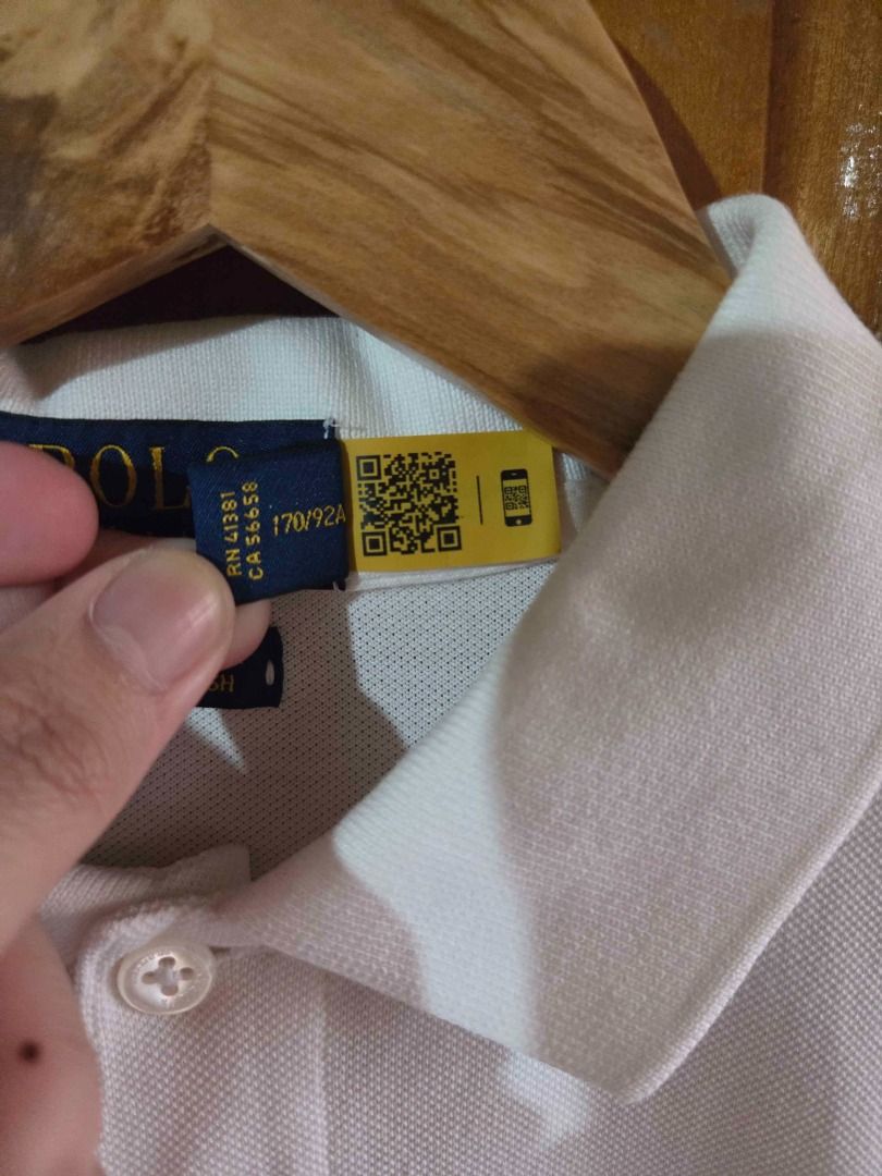 White Ralph Lauren Polo Shirt Custom Slim Fit Stretch Mesh, Men's ...