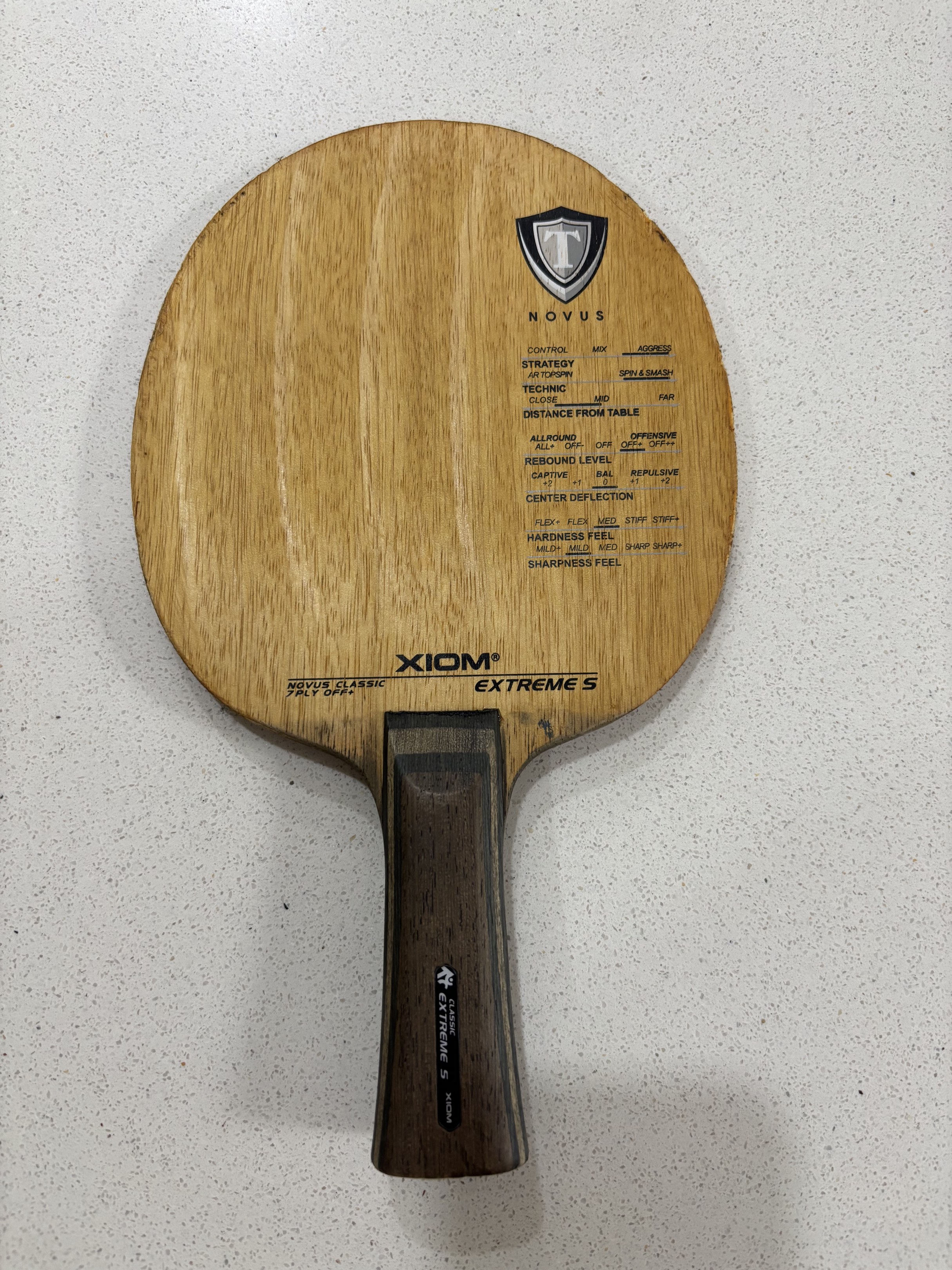 XIOM Novus Extreme S Table Tennis Racket, Sports Equipment, Sports ...