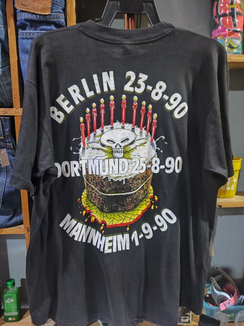 1990 vintage super rock festival tour t shirt whitesnake poison dio ...