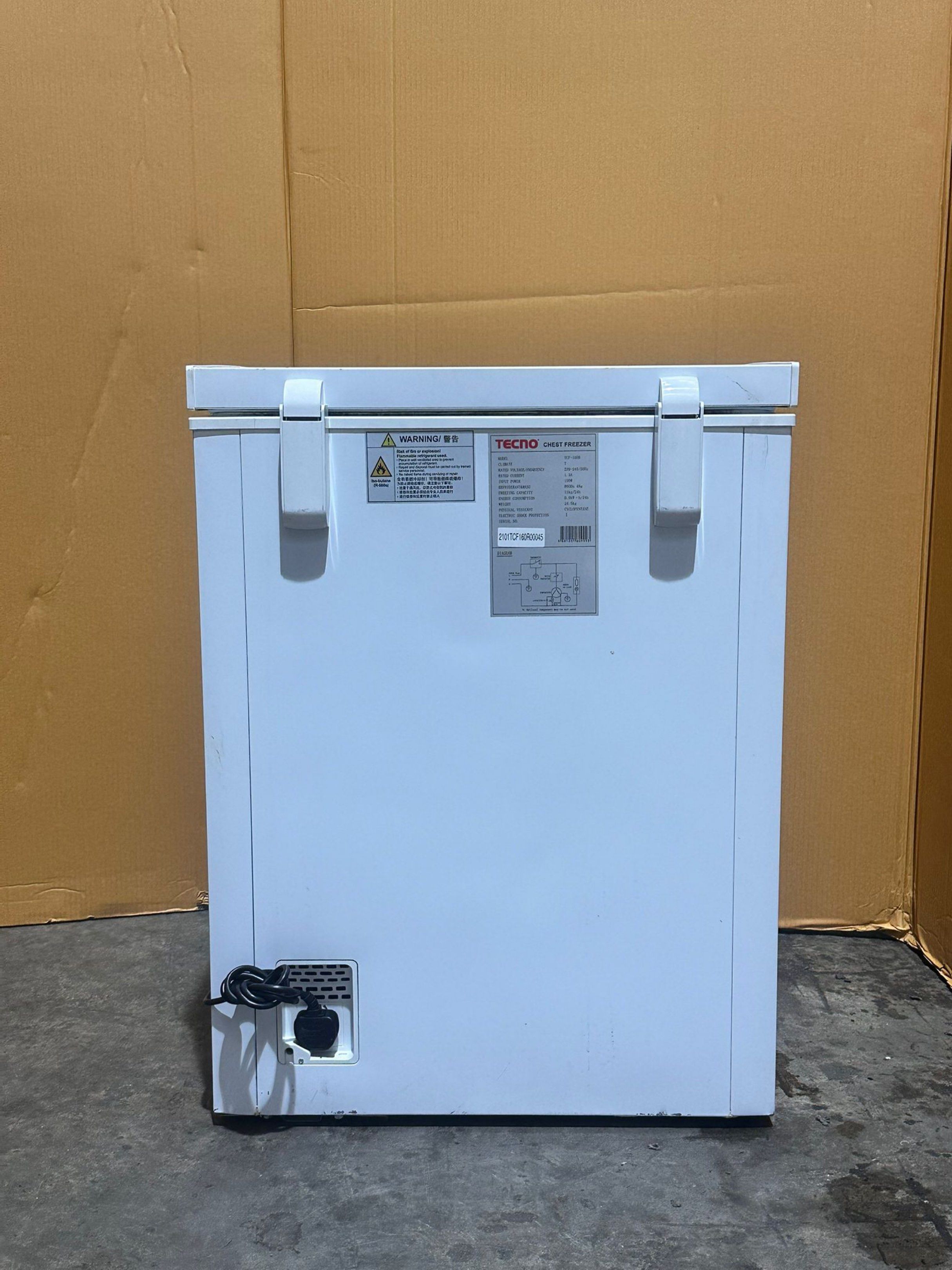 202601 (1) Tecno Chest Freezer 160L $120, TV & Home Appliances, Kitchen ...