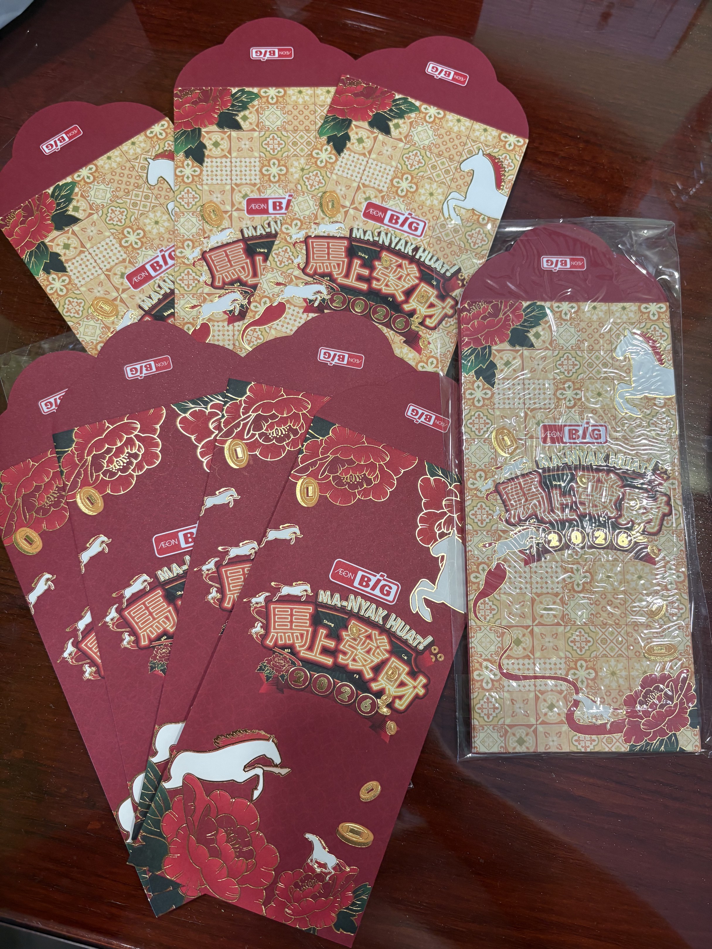 2026 Aeon Big Horse New CNY Red Packet (each packet is 7 pcs x 2 ...