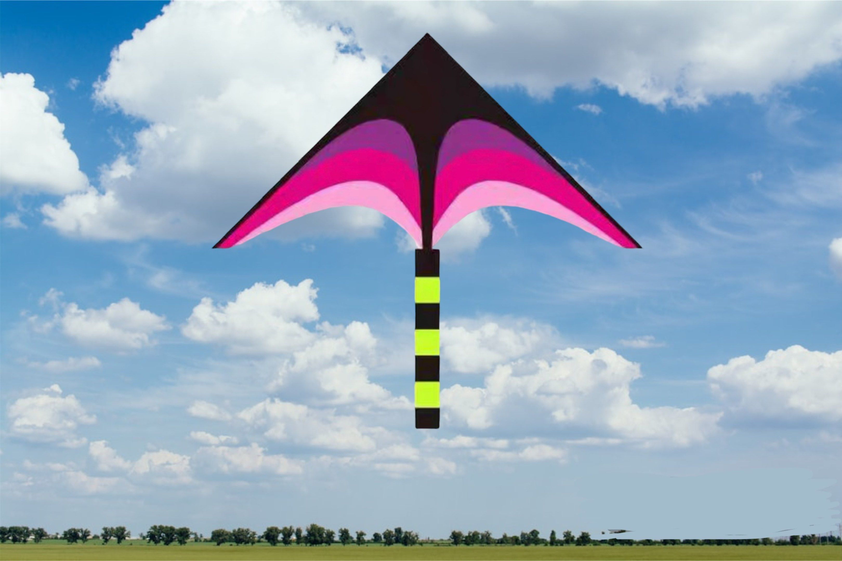 2m Green Gradient Delta Flying Kite, Hobbies & Toys, Toys & Games on ...