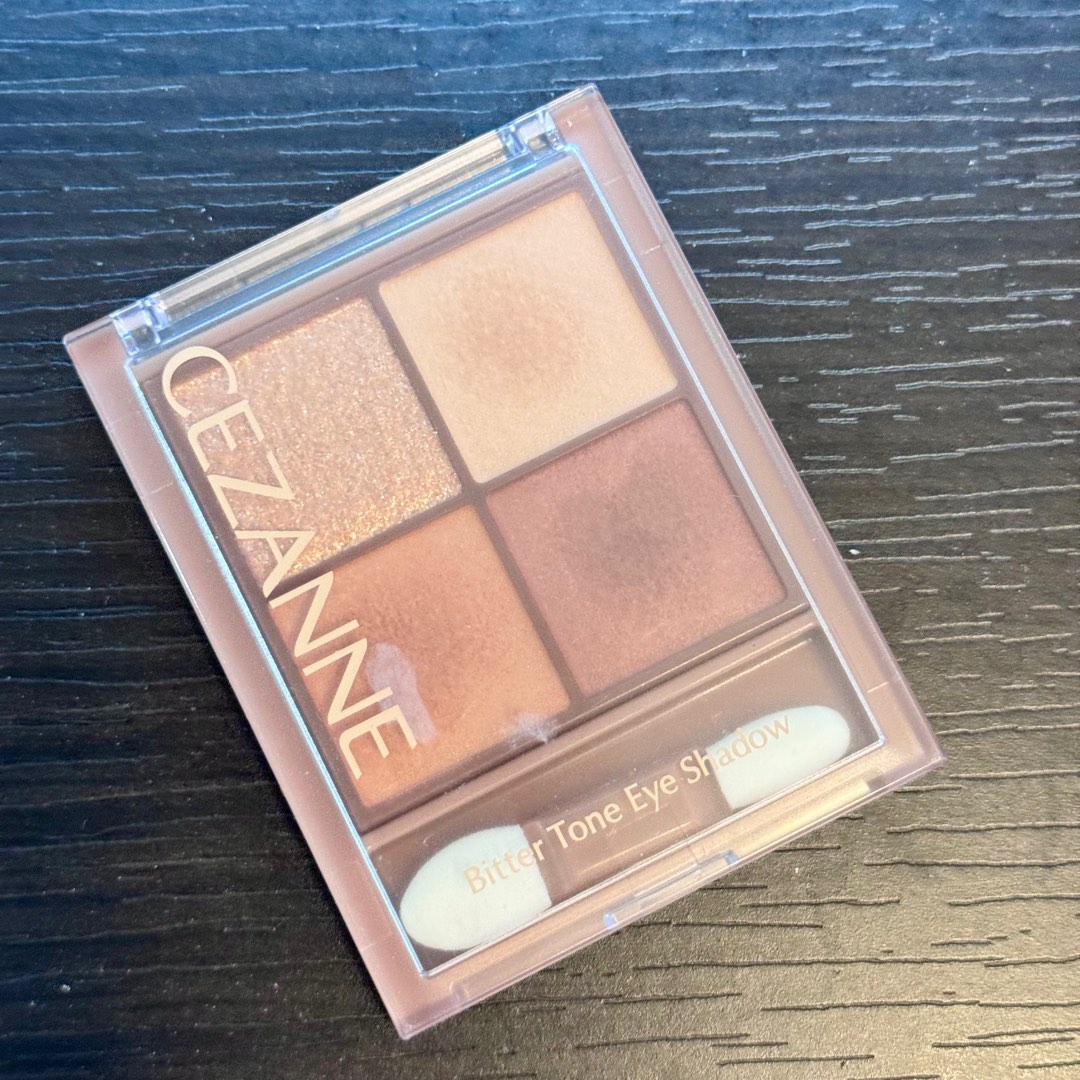 (99% new 只上手) Cezanne 四色眼影 01 Bitter Tone Eye Shadow Palette, 美容＆個人護理 ...