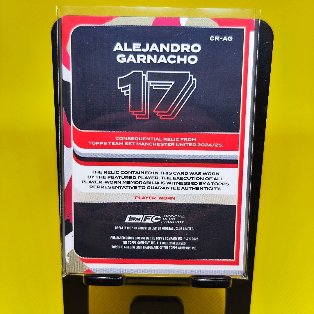 🔥 Alejandro Garnacho Match-Worn Relic – Manchester United team set ...