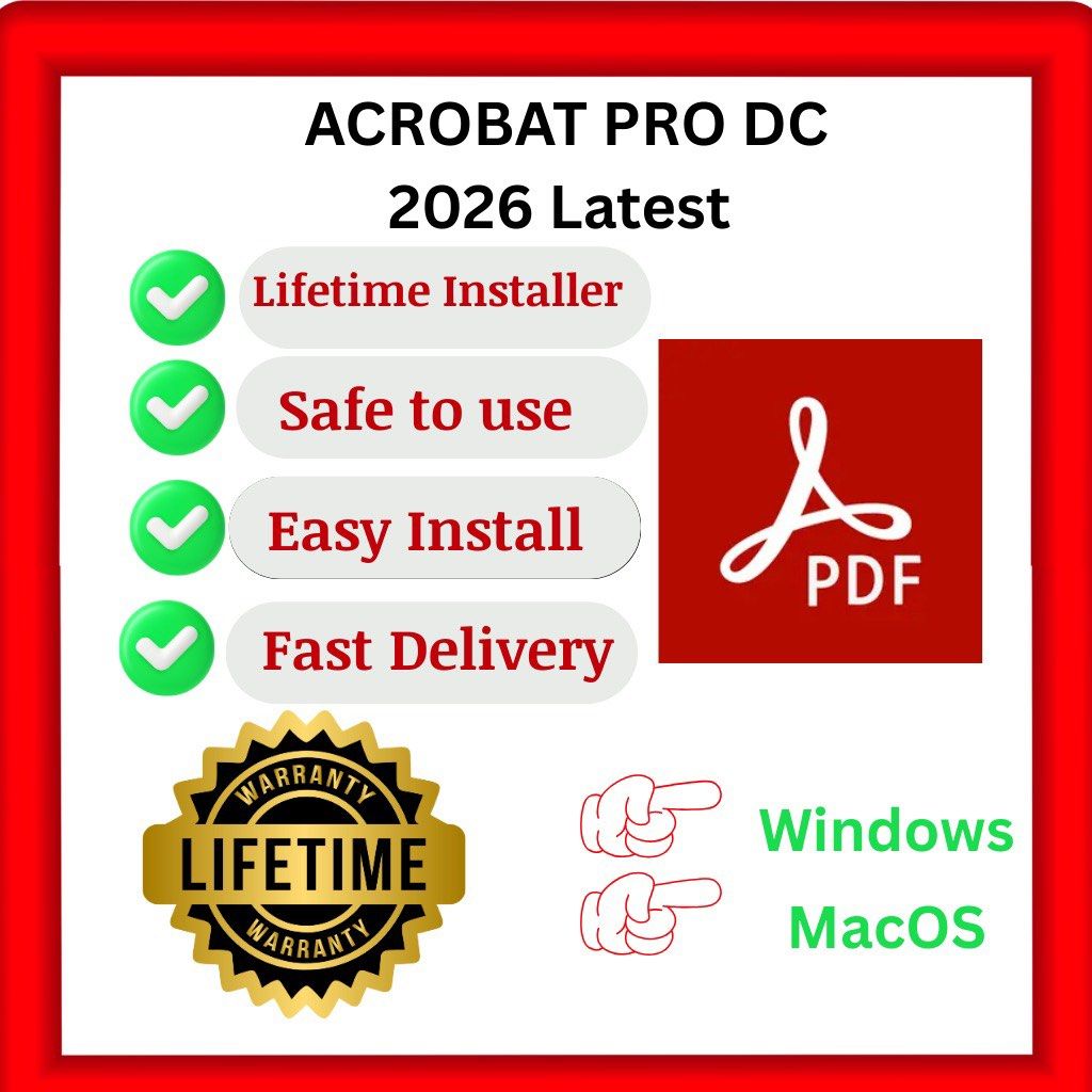 Acrobat DC Pro PDF 2026 Latest (Windows/macOS), Computers & Tech, Parts ...
