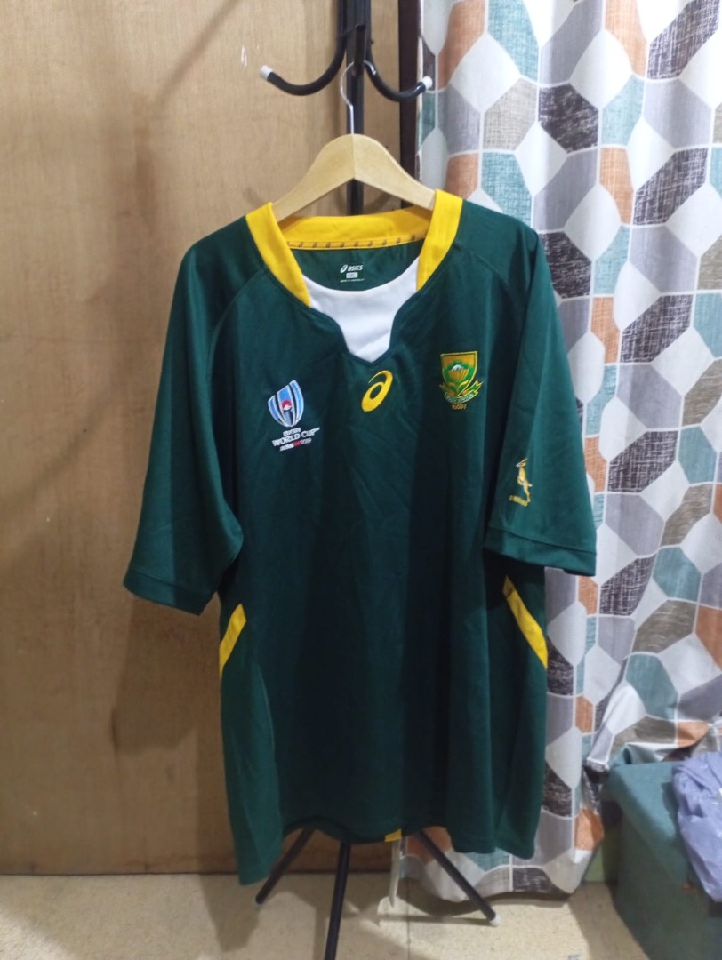 AFSEL Rugby-Kaos Jersey Olahraga Brand Asics Pria Warna Hijau, Fesyen ...