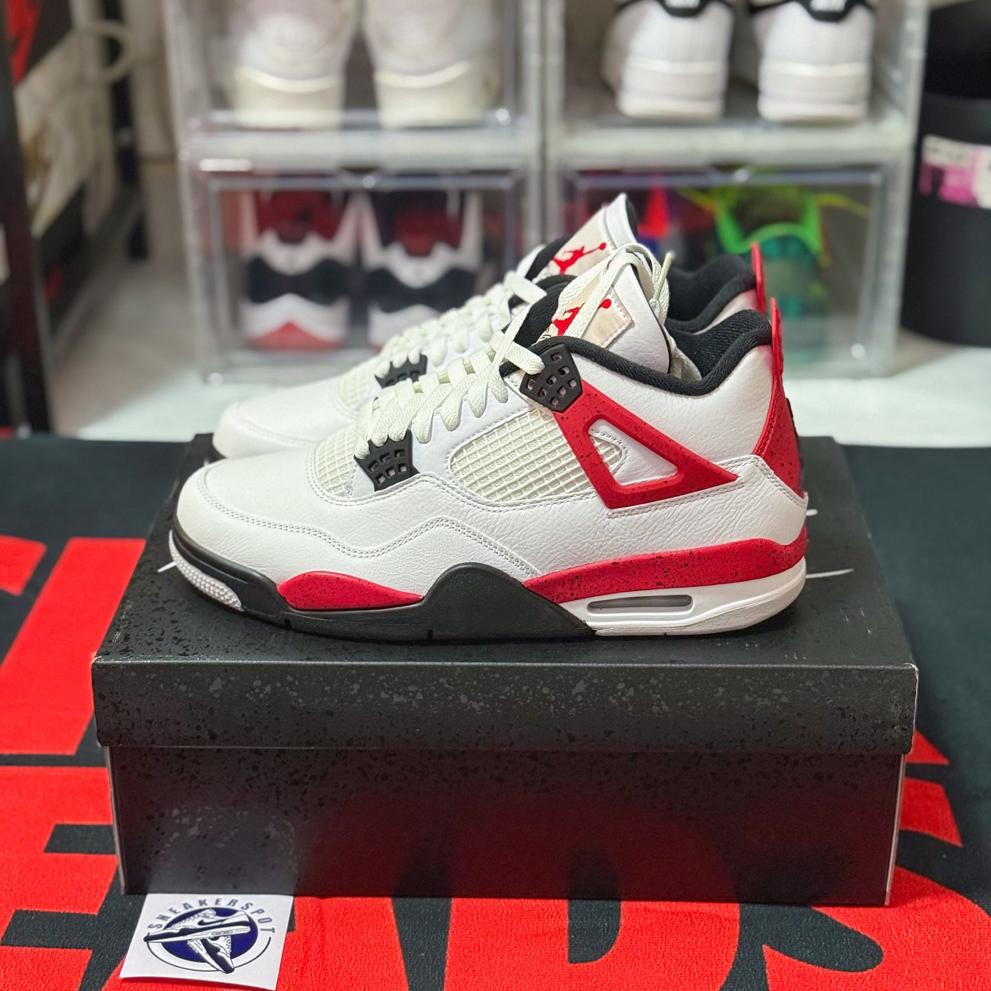 Air Jordan 4 Red Cement, Men's Fashion, Footwear, Sneakers on Carousell