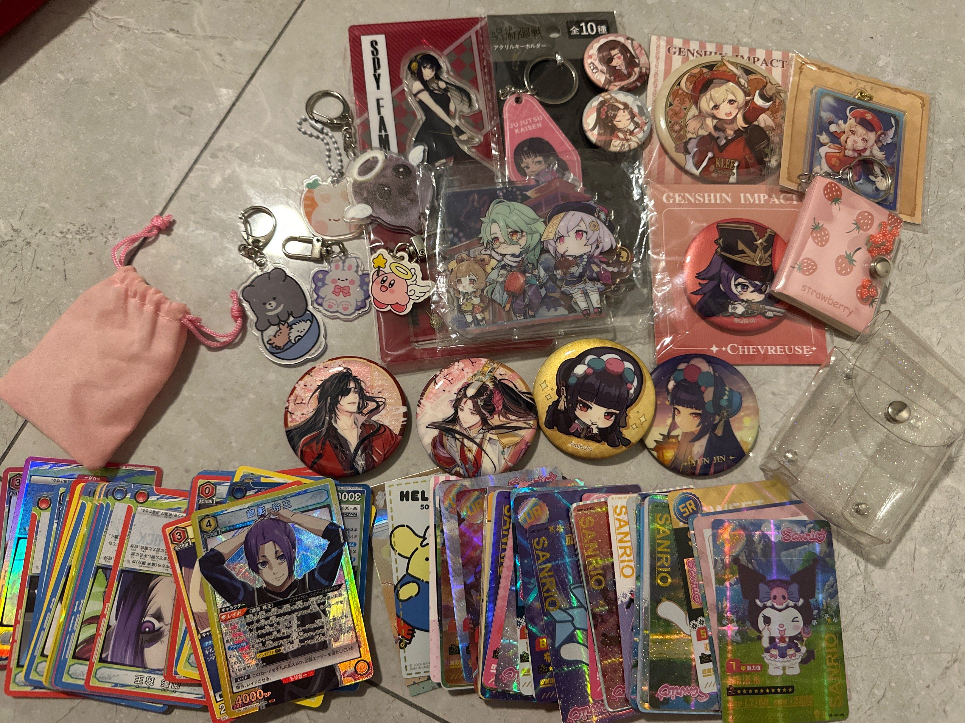 Anime Merchandise Bundle - Pins, Keychains, Cards, Hobbies & Toys, Toys ...