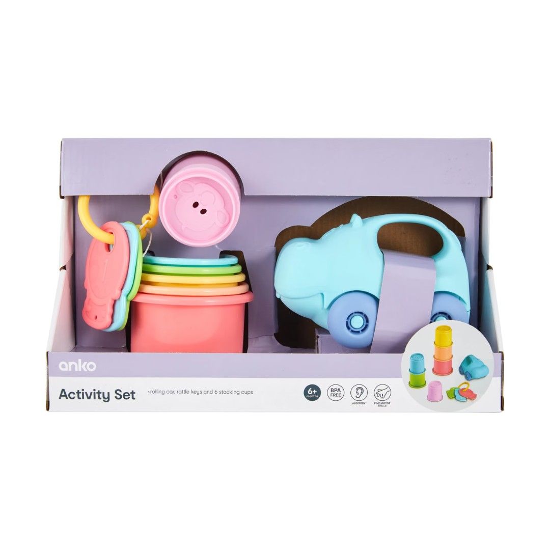 Anko Activity Set - Stacking Cups and Rolling Hippo BNIB, Hobbies ...