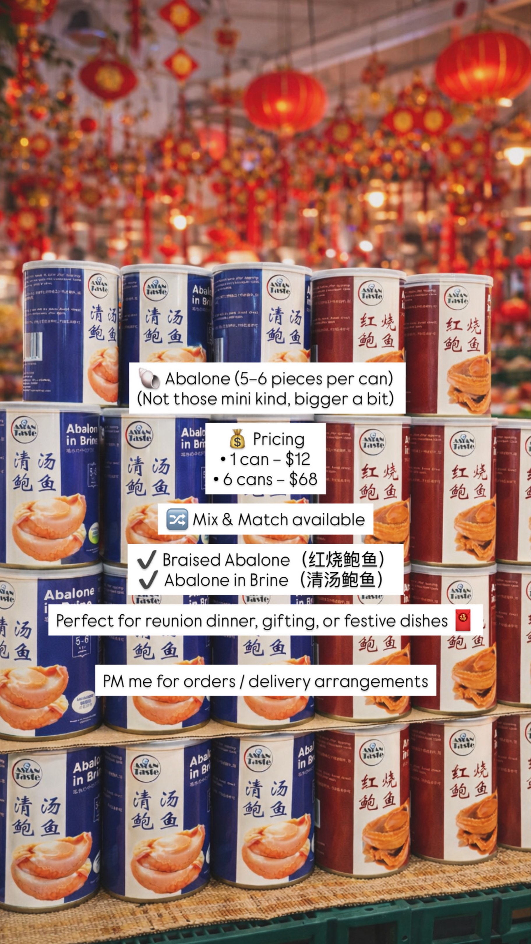 Asian Taste Canned Abalone - Braised & Brine, Food & Drinks, Packaged ...