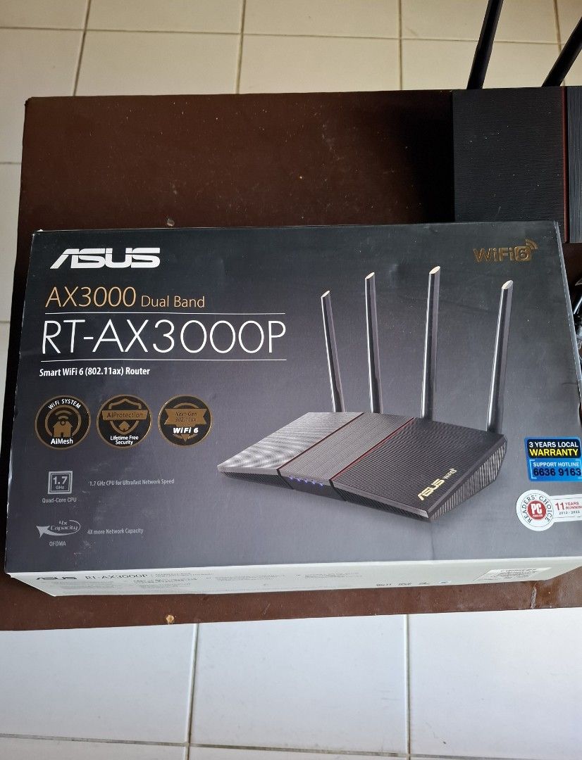 ASUS RT-AX3000P Dual Band WiFi 6 Router, Computers & Tech, Parts ...