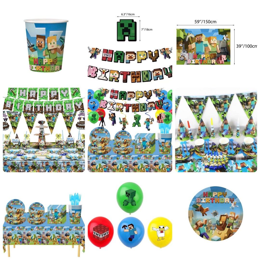 [Avail] Minecraft Birthday Decoration Items (Craft Supplies & Tools ...