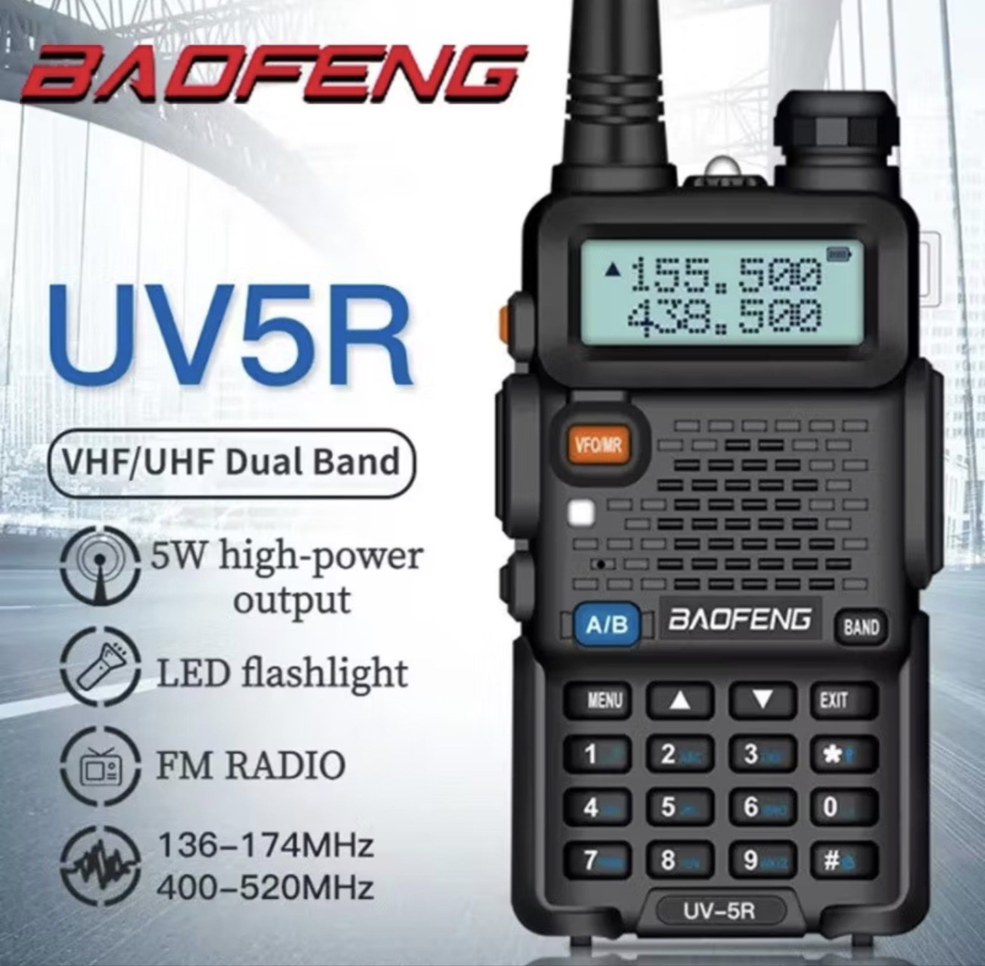 Baofeng UV-5R VHF/UHF Dual Band Radio, Mobile Phones & Gadgets, Walkie ...